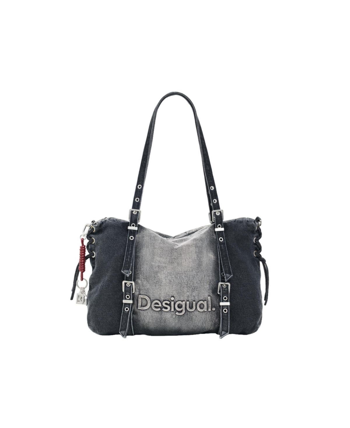 Click here for Desigual Womens Large denim bag - Gray prices