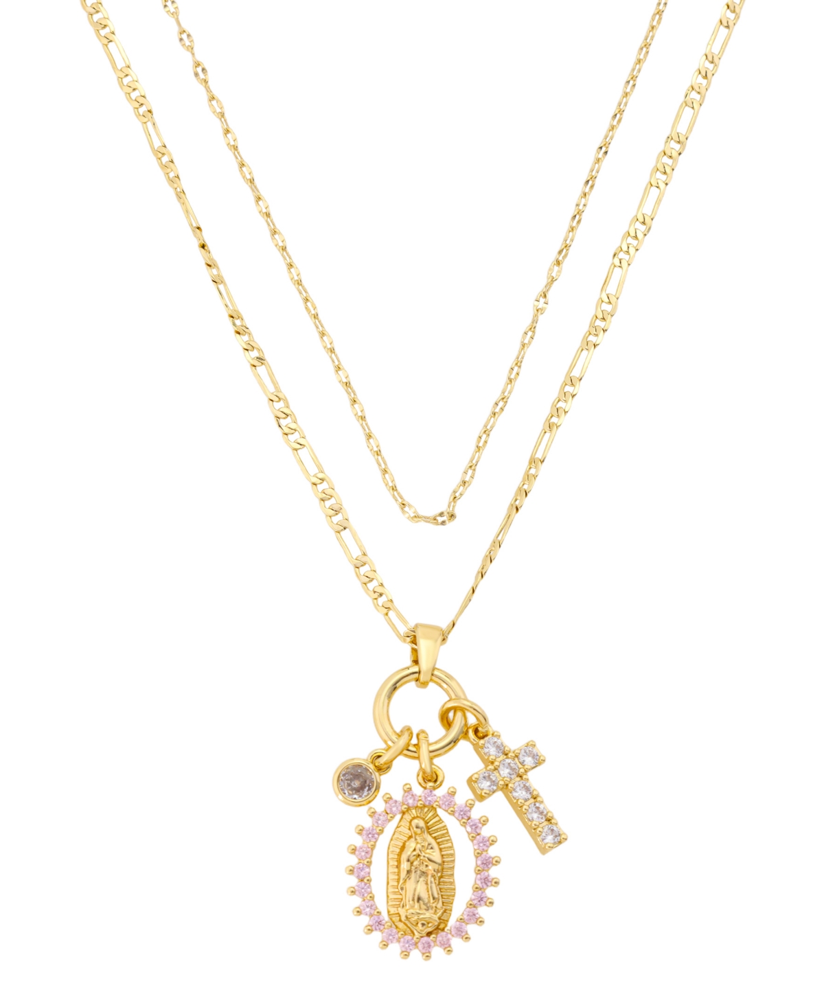 Click here for Unwritten Cubic Zirconia Gold-Plated Saint Charm L... prices
