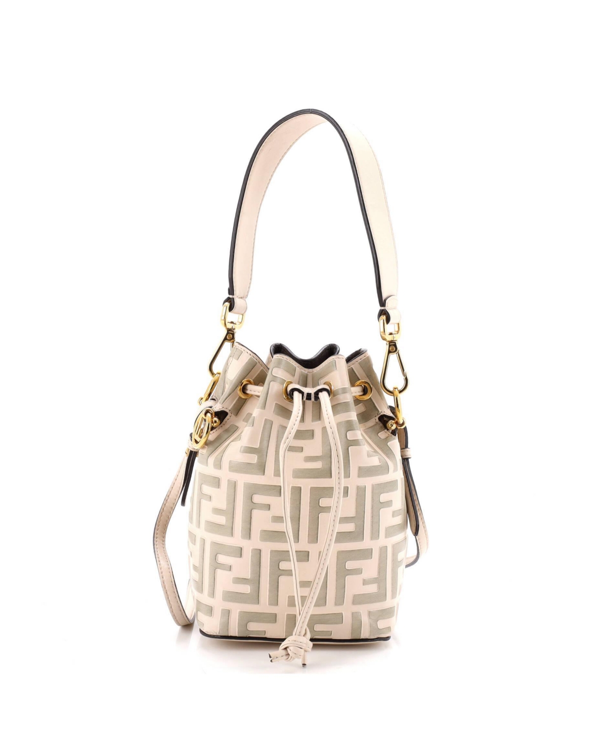 Click here for Pre-Owned Fendi Mini Mon Tresor Bucket Bag Zucca E... prices