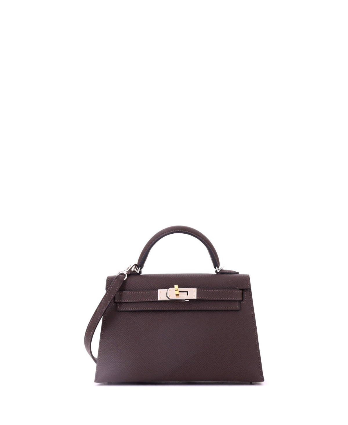 Click here for Pre-Owned Hermes Kelly 20 Handbag Brown Epsom with... prices