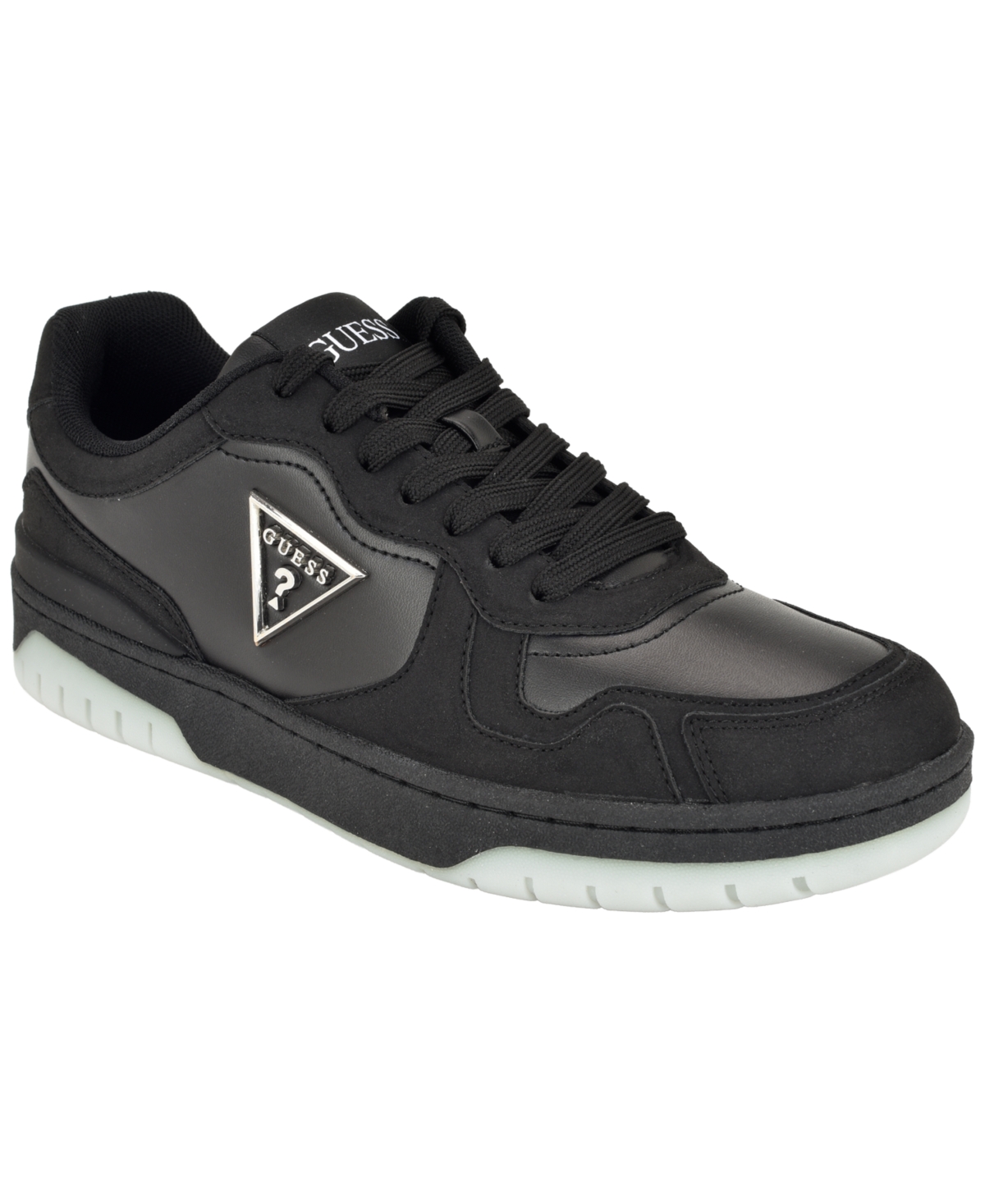 Click here for Guess Mens Nomen Round-Toe Sneakers - Black 001 prices