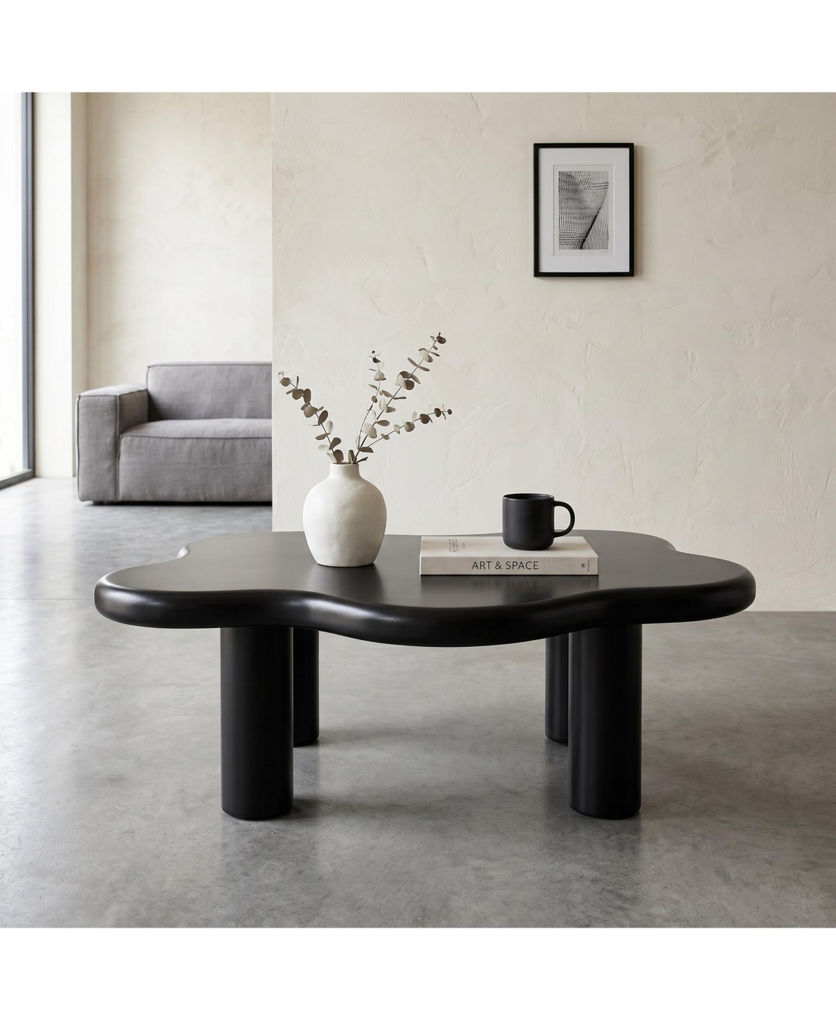 Click here for Flynama 40 Inch Cloud Coffee Table Modern Irregula... prices
