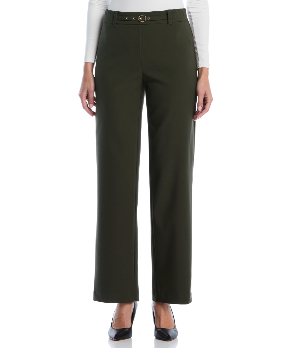 Click here for Rafaella Petite Novelty Pull-On Wide-Leg High-Rise... prices