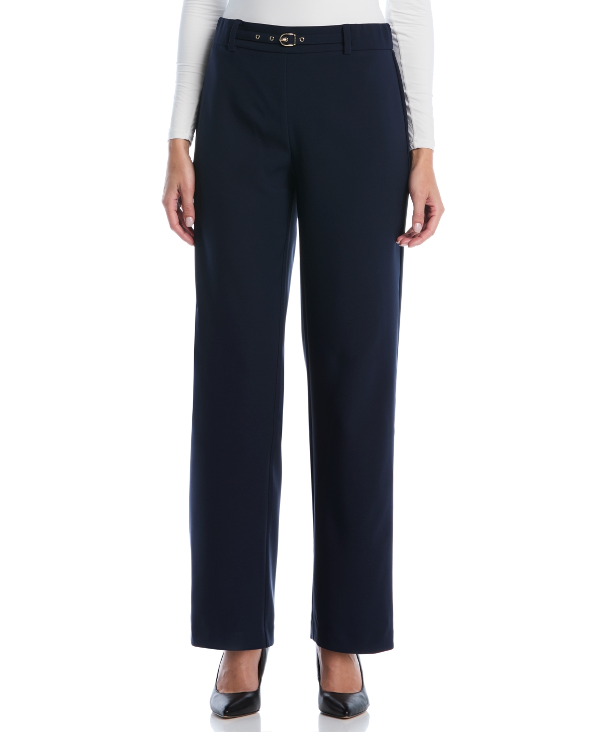 Click here for Rafaella Petite Novelty Pull-On Wide-Leg High-Rise... prices