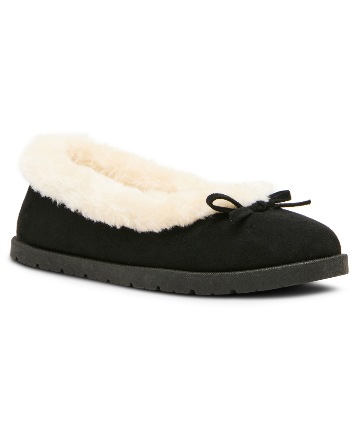 Click here for Madden Girl Womens Monday Cozy Faux-Fur Ballet Fla... prices