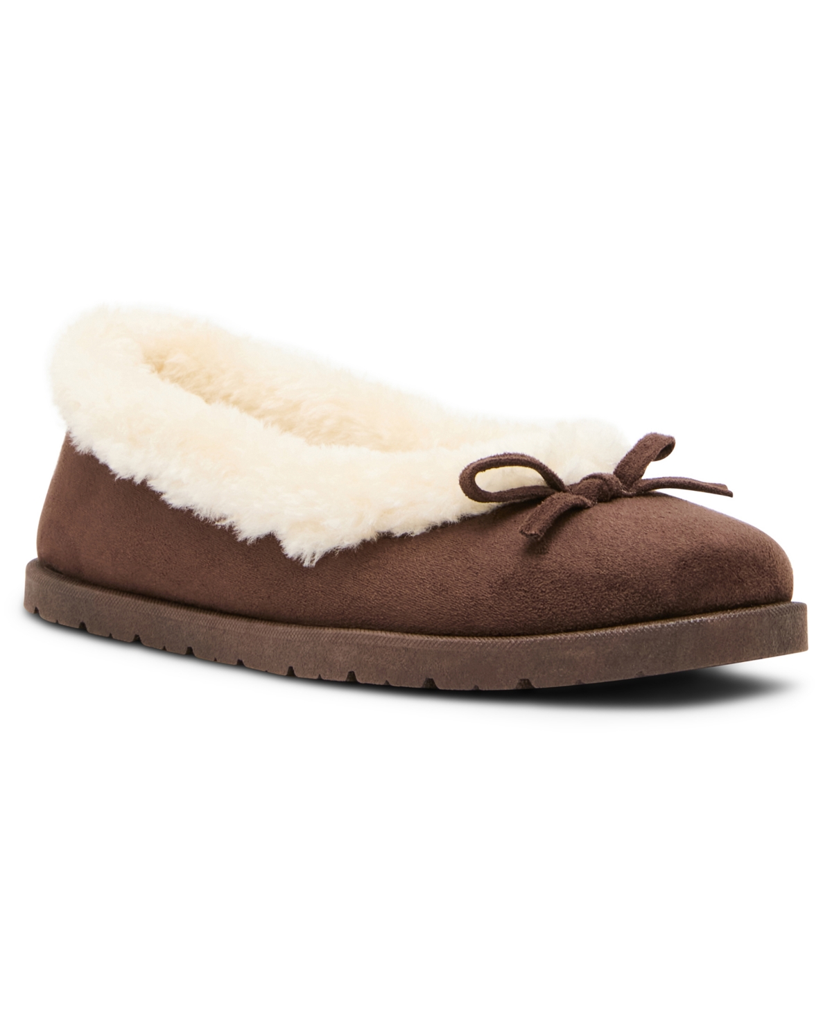 Click here for Madden Girl Womens Monday Cozy Faux-Fur Ballet Fla... prices