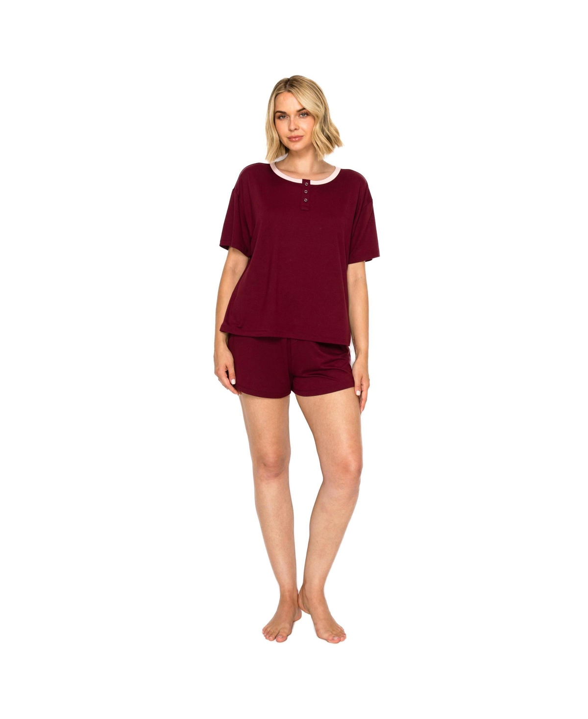 Click here for Studio Badgley Mischka Womens Yummy Henley Top and... prices