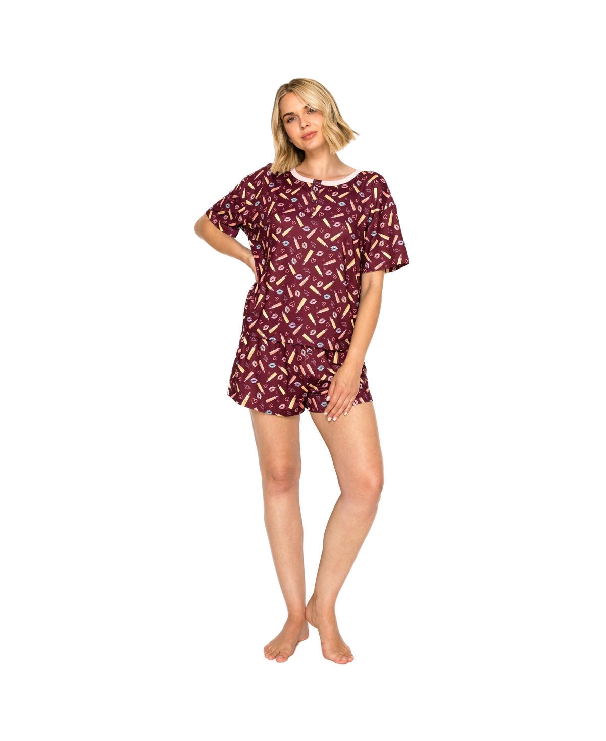 Click here for Studio Badgley Mischka Womens Yummy Henley Top and... prices