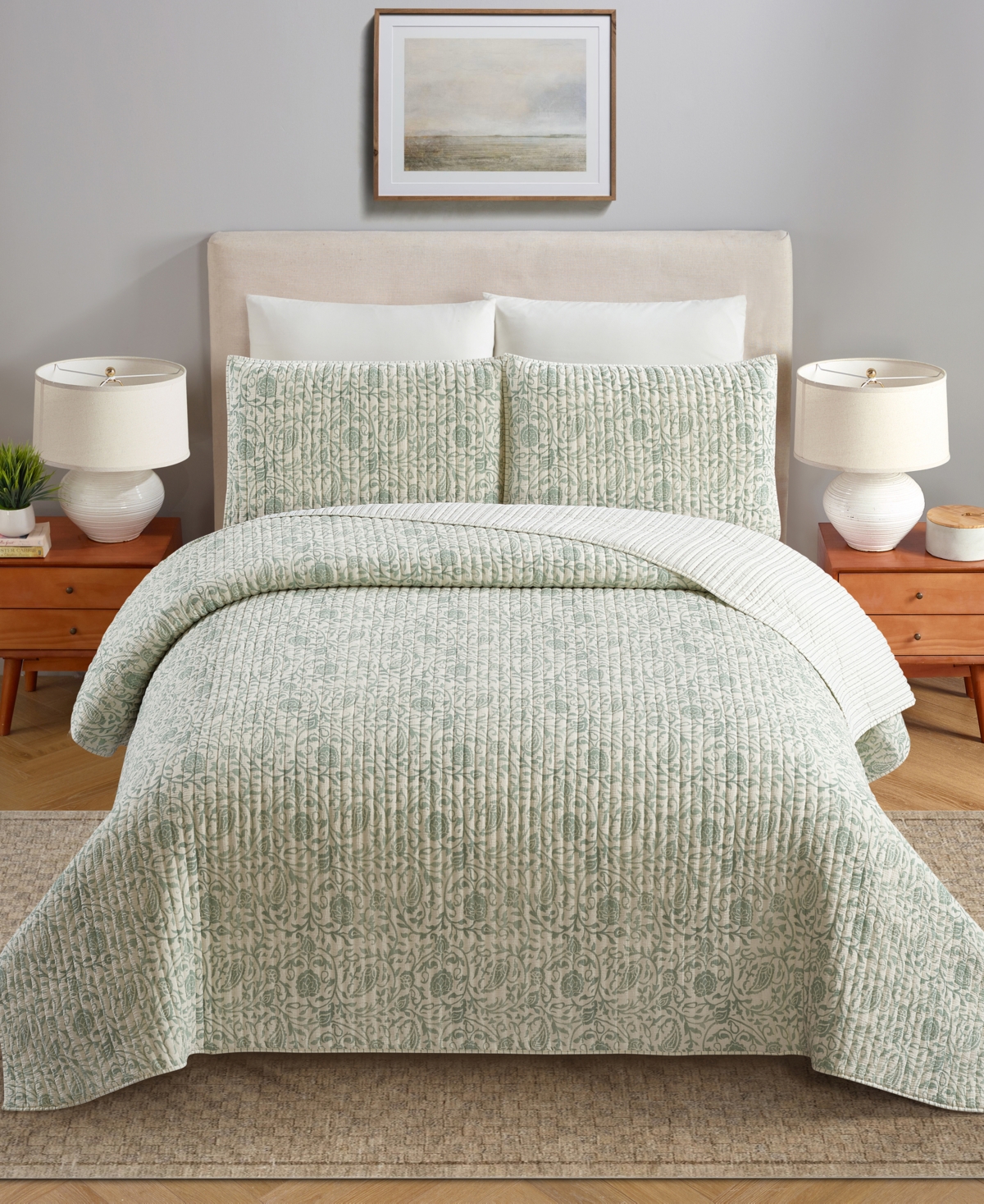 Click here for Modern Heirloom Eden Paisley Gauze 3-Piece Quilt S... prices