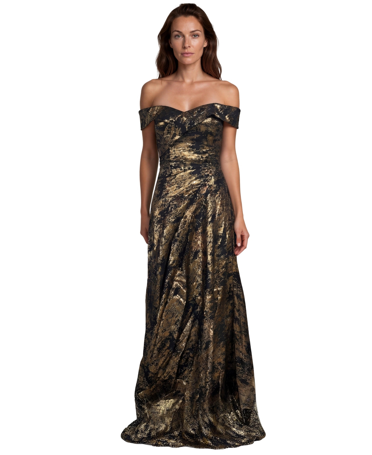 Click here for Rene Ruiz Occasion Womens Off The Shoulder Metalli... prices