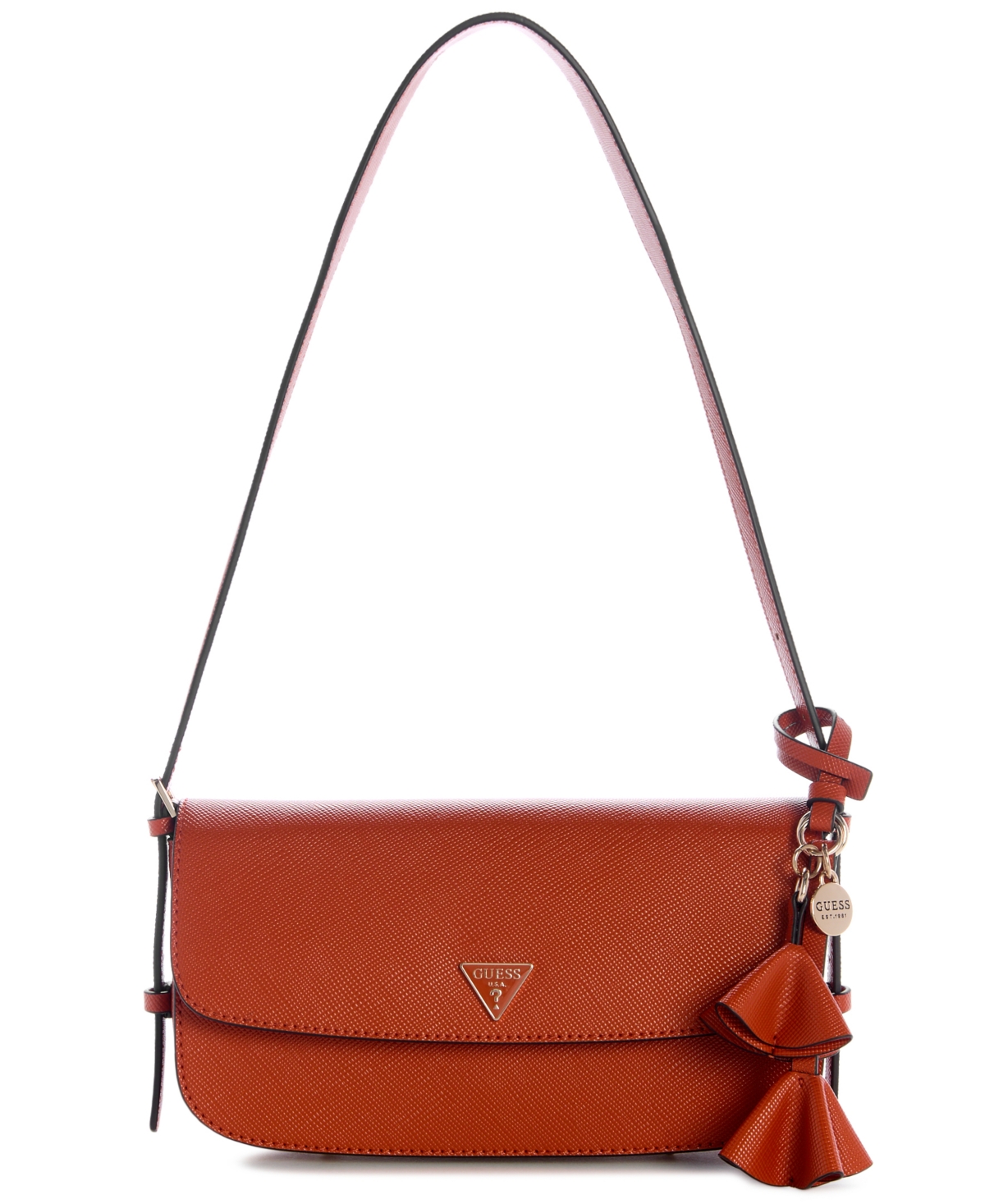 Click here for Guess Danielle Flap Small Shoulder Handbag - Ginge... prices
