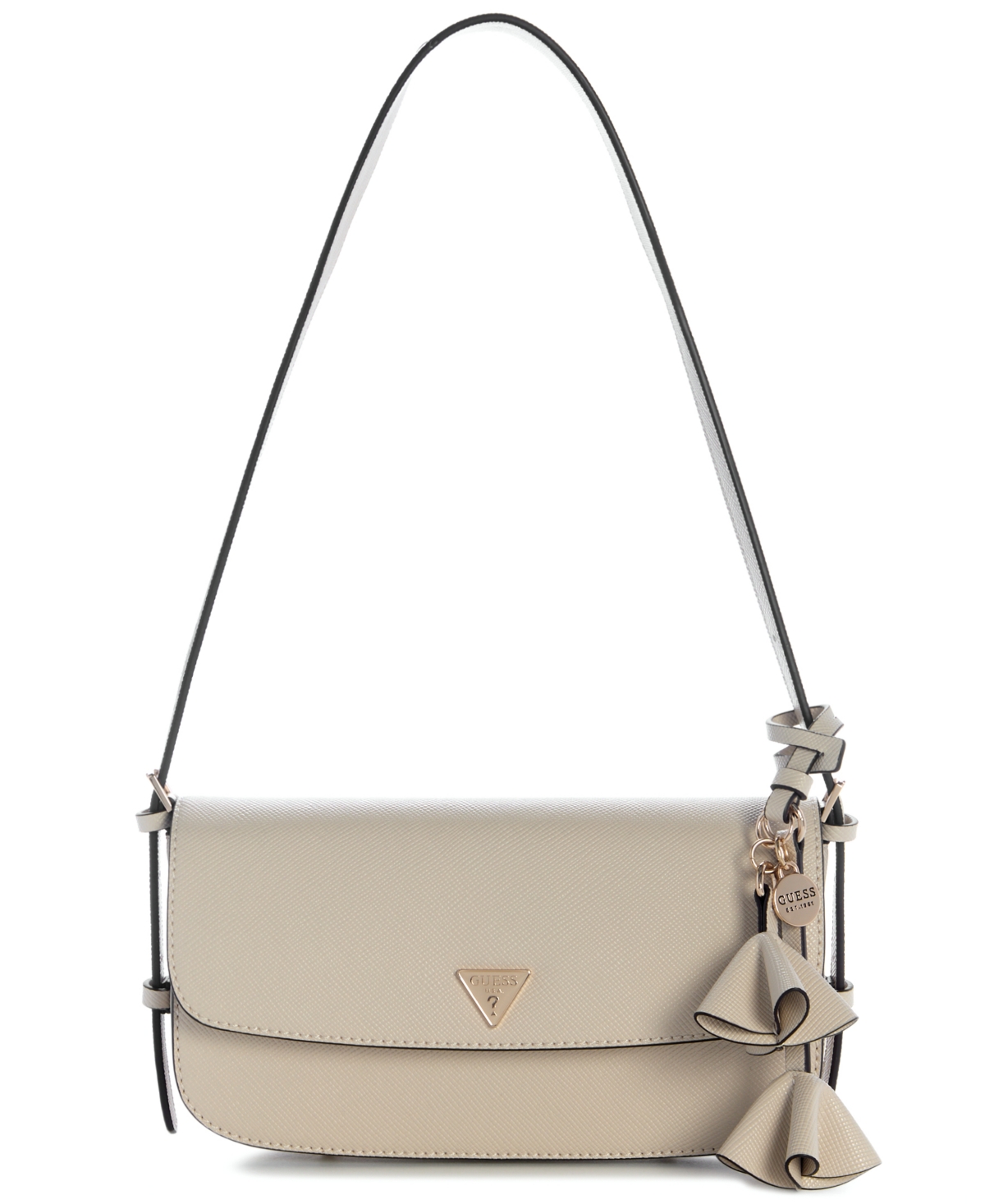 Click here for Guess Danielle Flap Small Shoulder Handbag - Bone prices