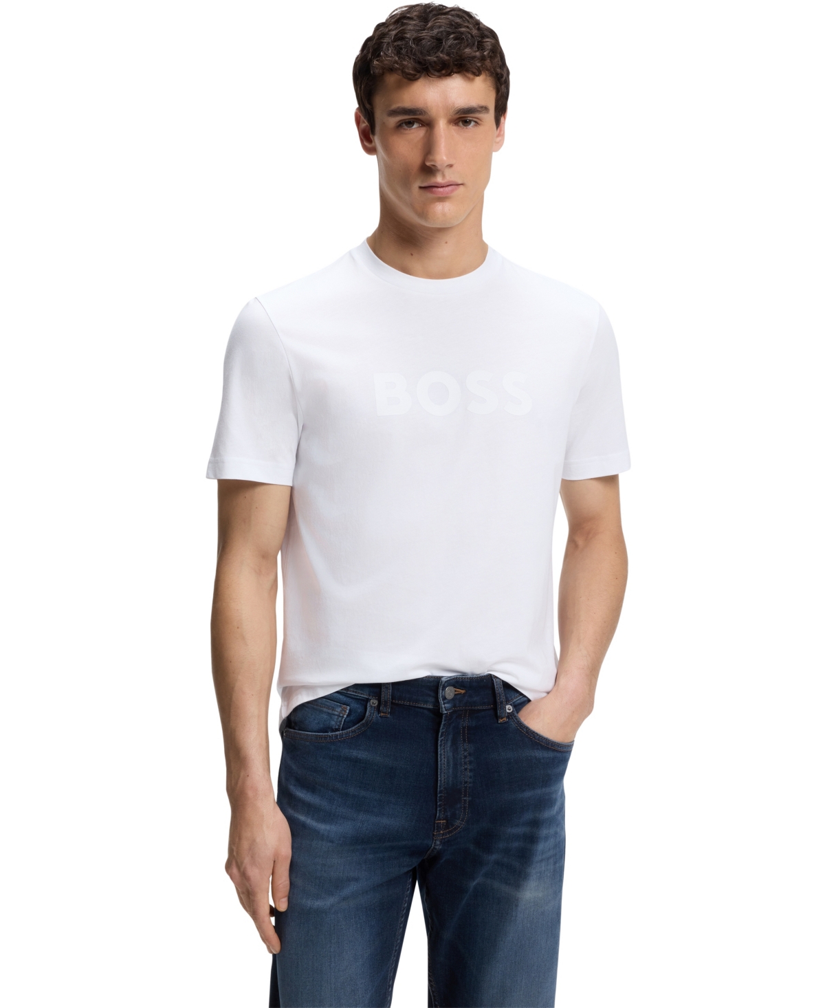 Click here for Boss by Hugo Boss Mens Cotton-Jersey Logo Artwork... prices