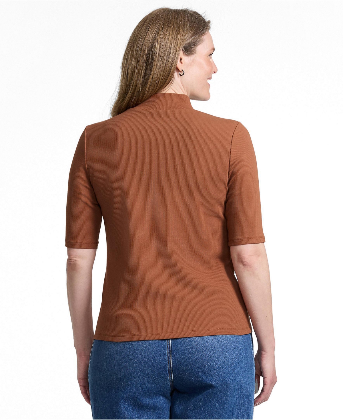 Click here for Lands End Womens Wide Rib Mock Turtleneck - Rich g... prices