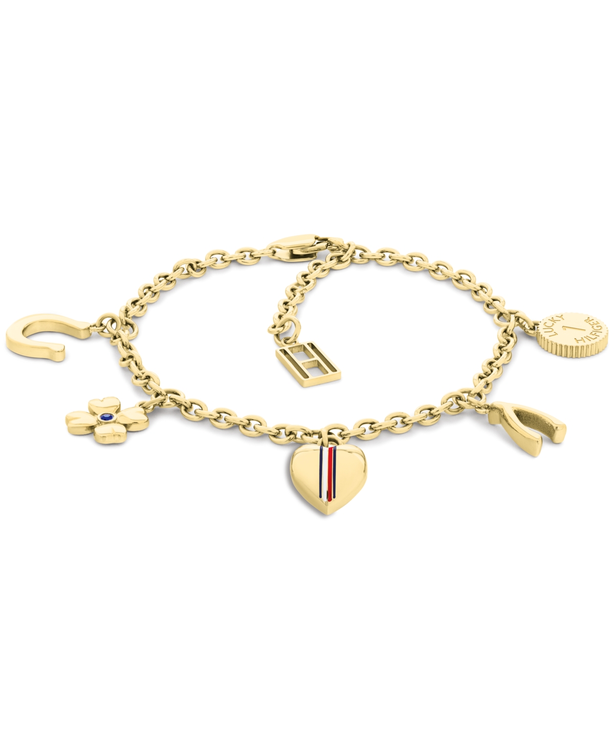 Click here for Tommy Hilfiger Womens Lucky Charm Gold-Tone Stainl... prices