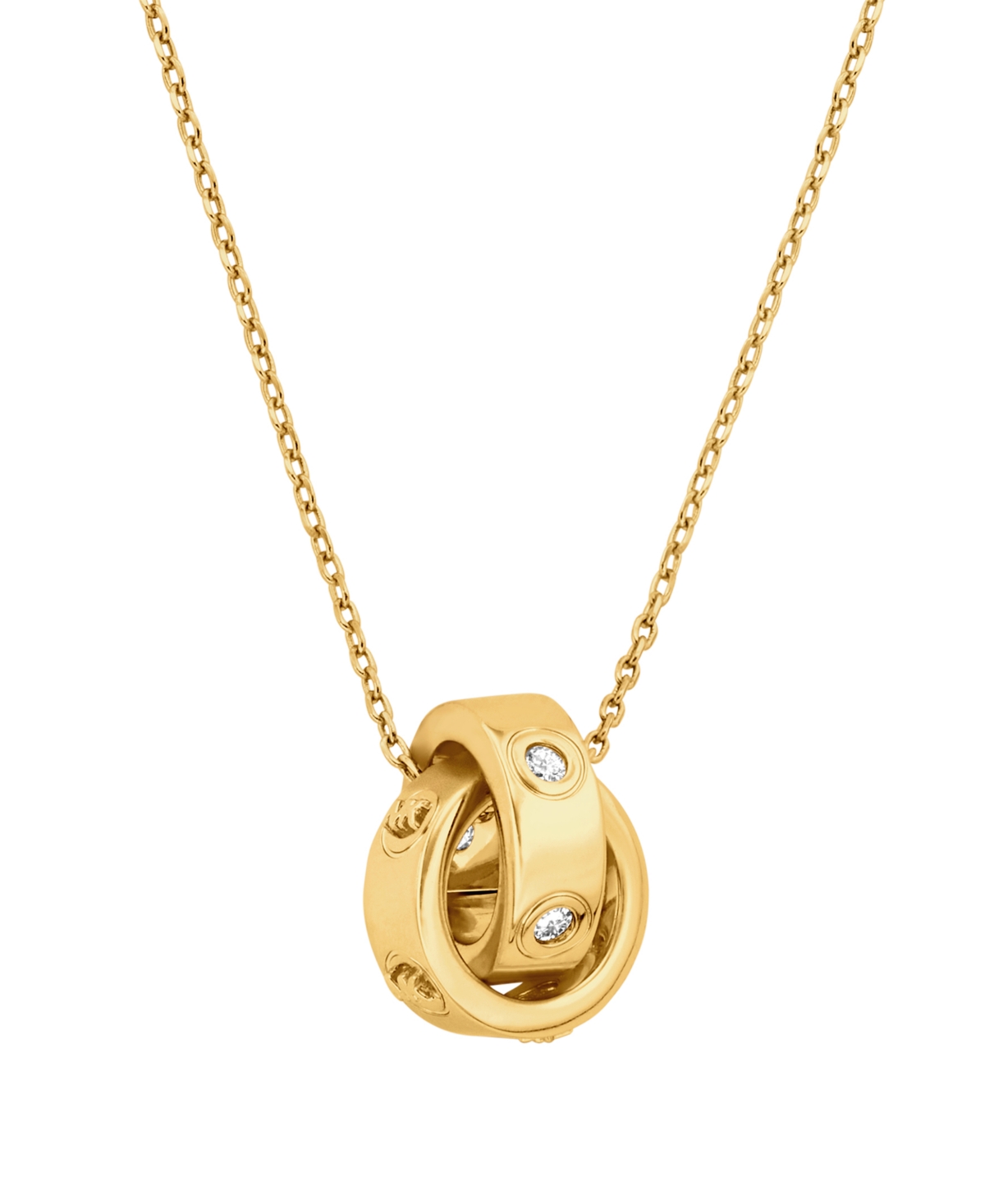 Click here for Michael Kors Logo Boyfriend Pendant Necklace - Gol... prices