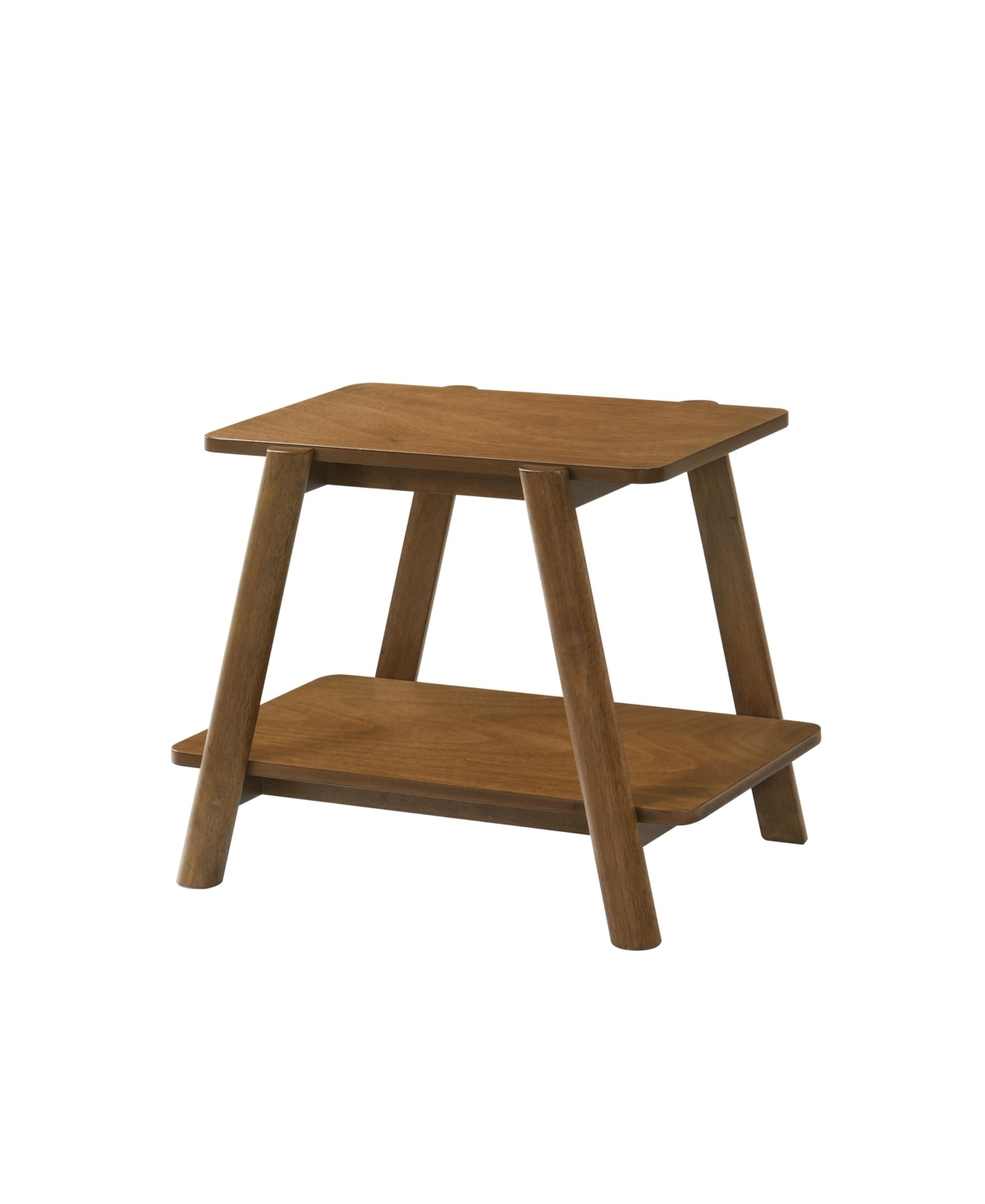 Click here for Flynama Mid-Century Walnut Wood Shelf End Table  O... prices