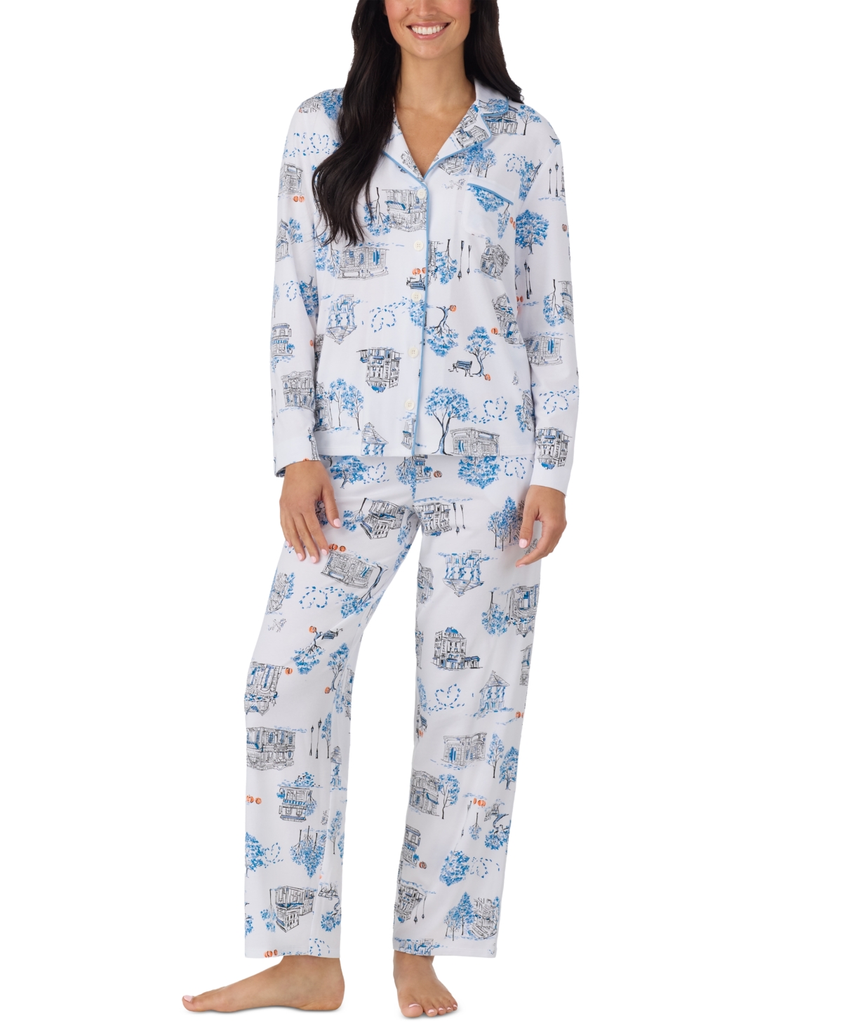 Click here for Cuddl Duds Womens Long-Sleeve Button-Front Cotton-... prices