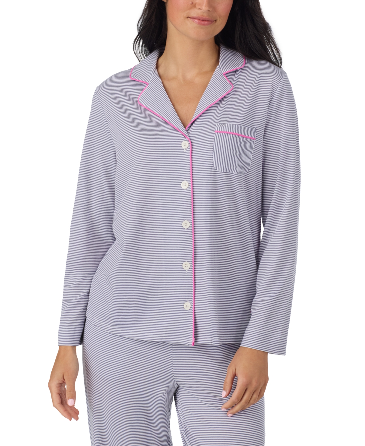 Click here for Cuddl Duds Womens Long-Sleeve Button-Front Cotton-... prices