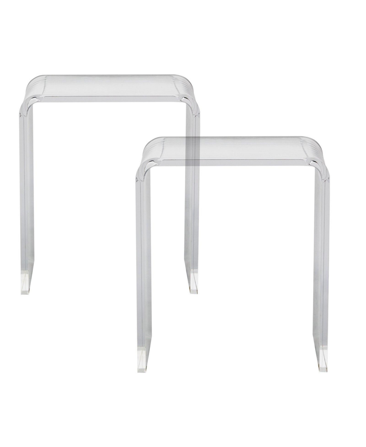 Click here for Slickblue Set of 2 Clear Acrylic C Shaped Side Tab... prices