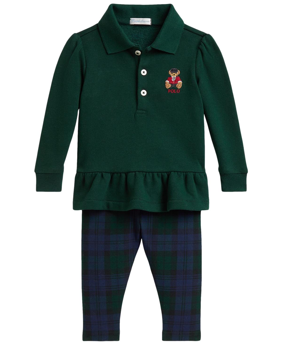Click here for Ralph Lauren Baby Girls Polo Bear Peplum Top and P... prices