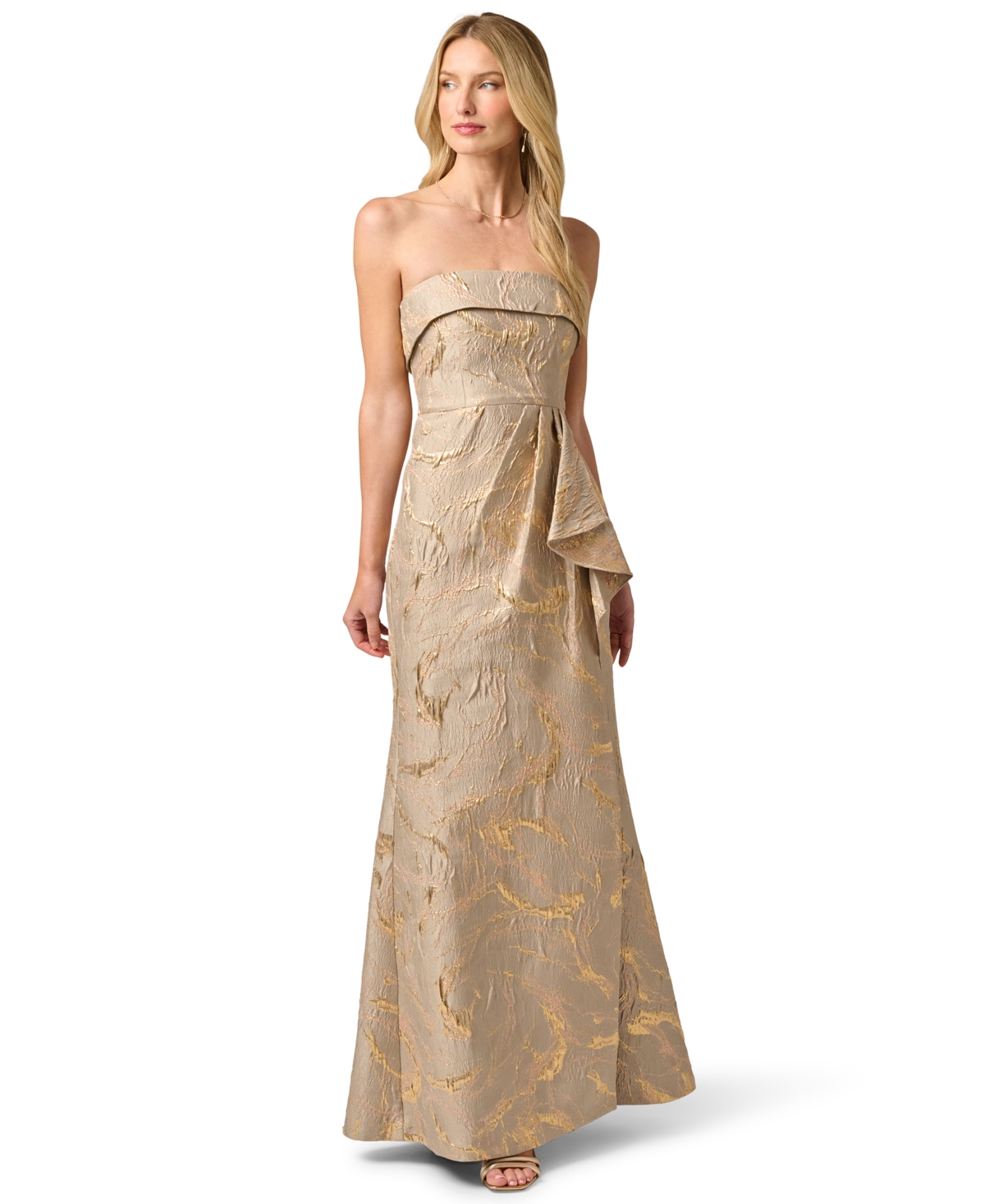 Click here for Adrianna Papell Womens Strapless Mermaid Metallic... prices