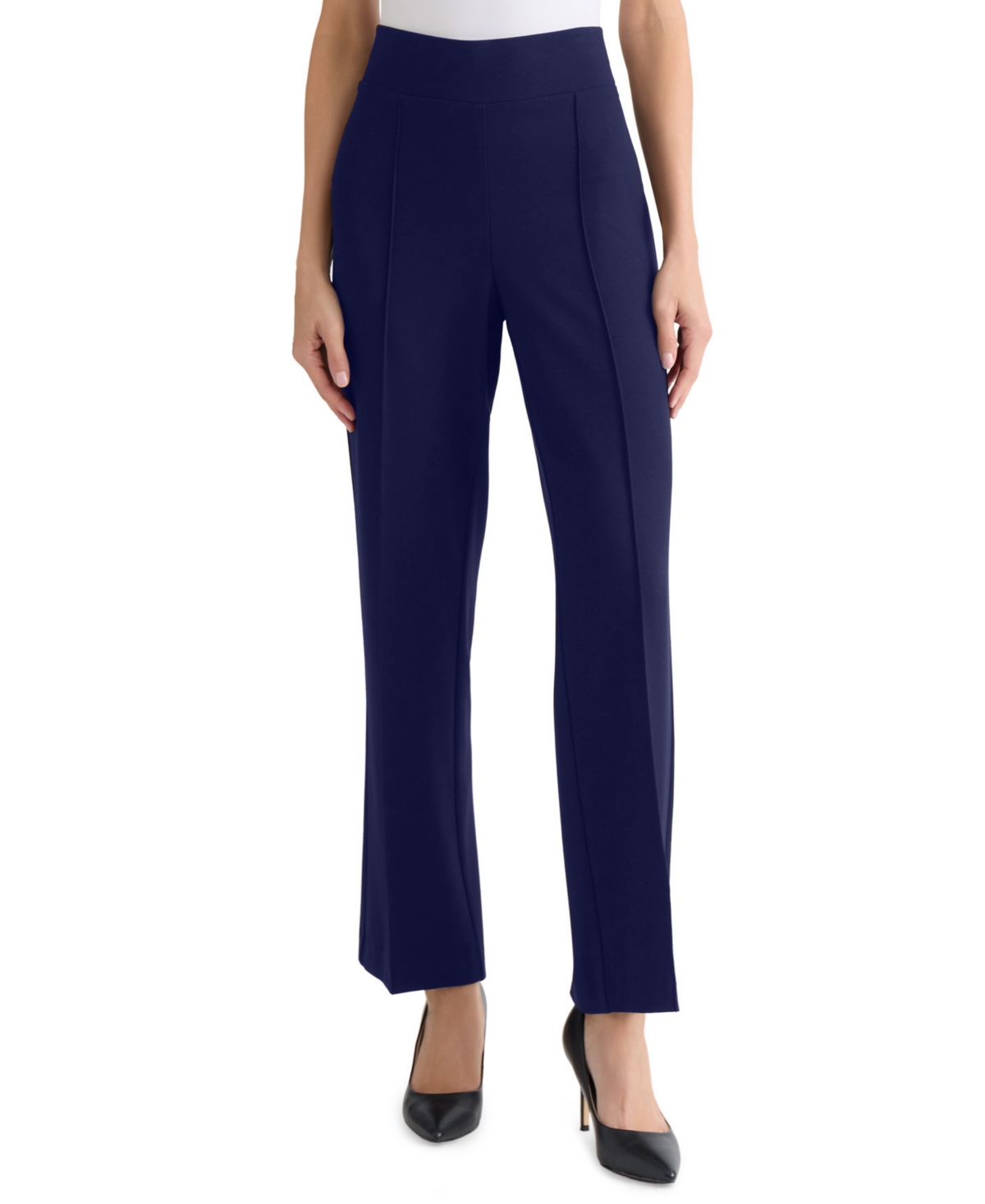 Click here for Jones New York Petite Pintuck Straight-Leg Trouser... prices