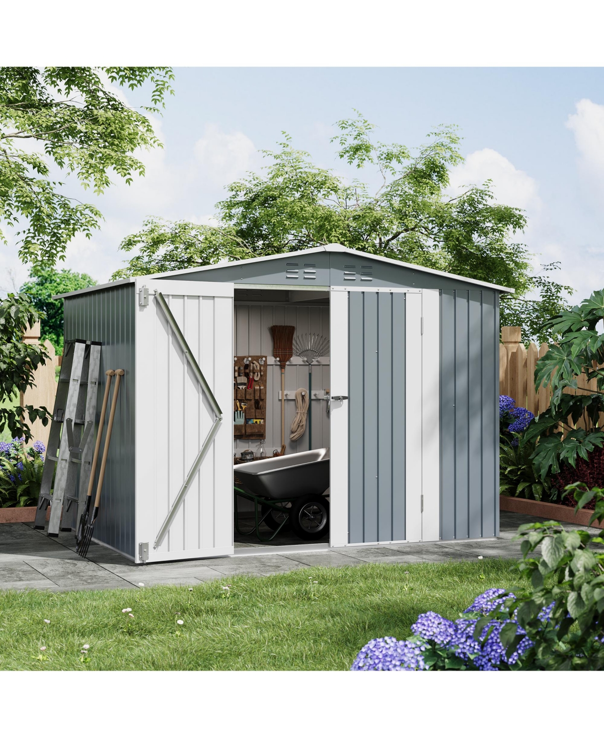 Click here for 8 x 6 ft Outdoor Storage Shed with A-Frame Roof an... prices