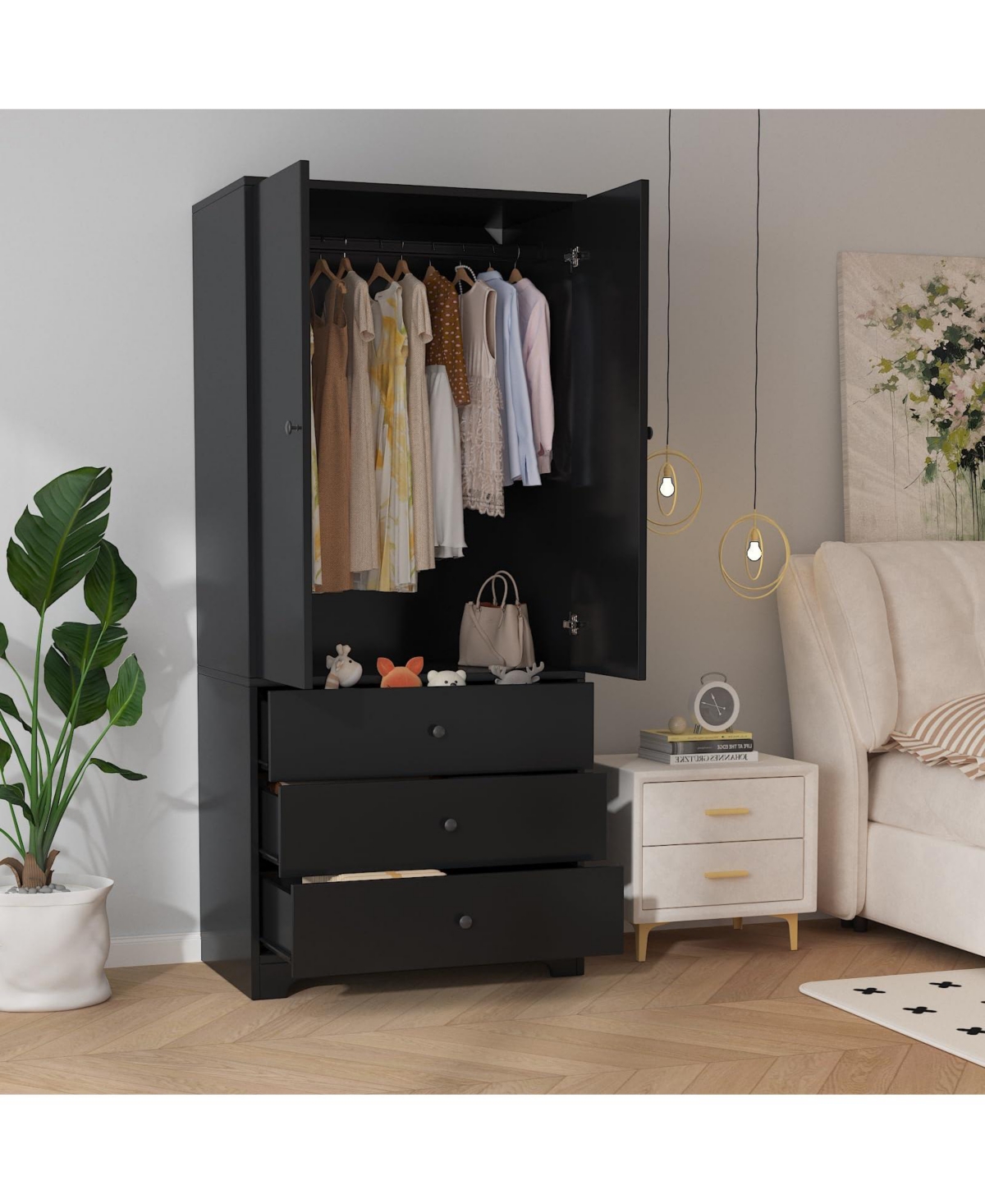 Click here for 71 Armoire Wardrobe - Clothing Storage Cabinet wit... prices
