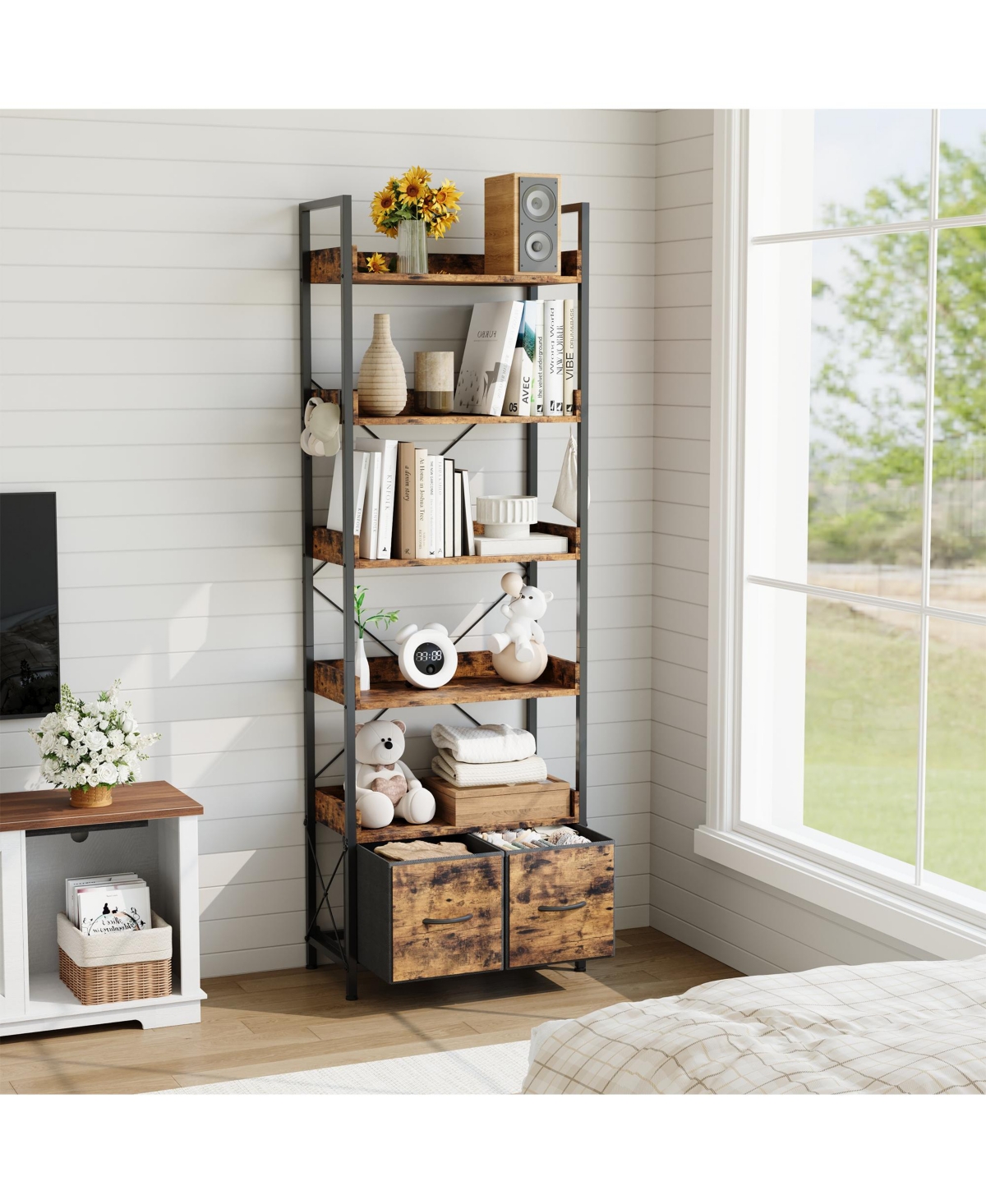 Click here for 12 D x 24 W x 71 H Bookshelf with 6 Shelves and Fa... prices