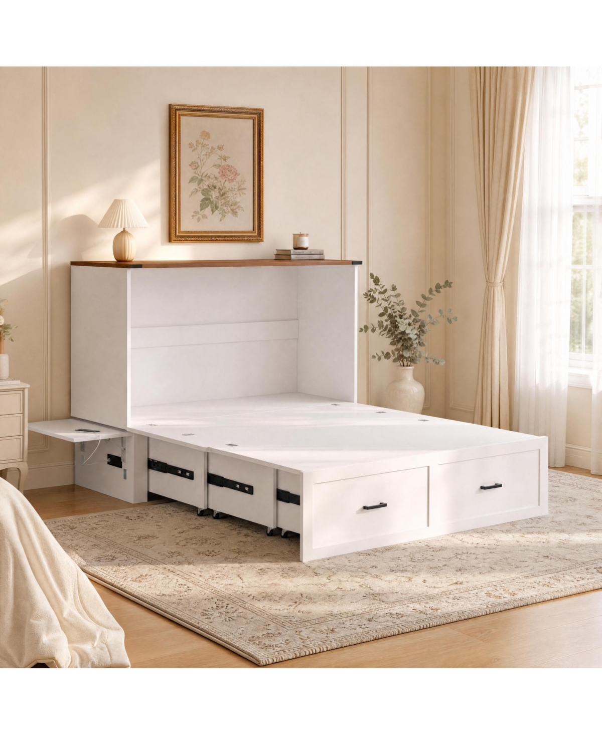 Click here for Full Size Murphy Bed with Charging Station Noisele... prices