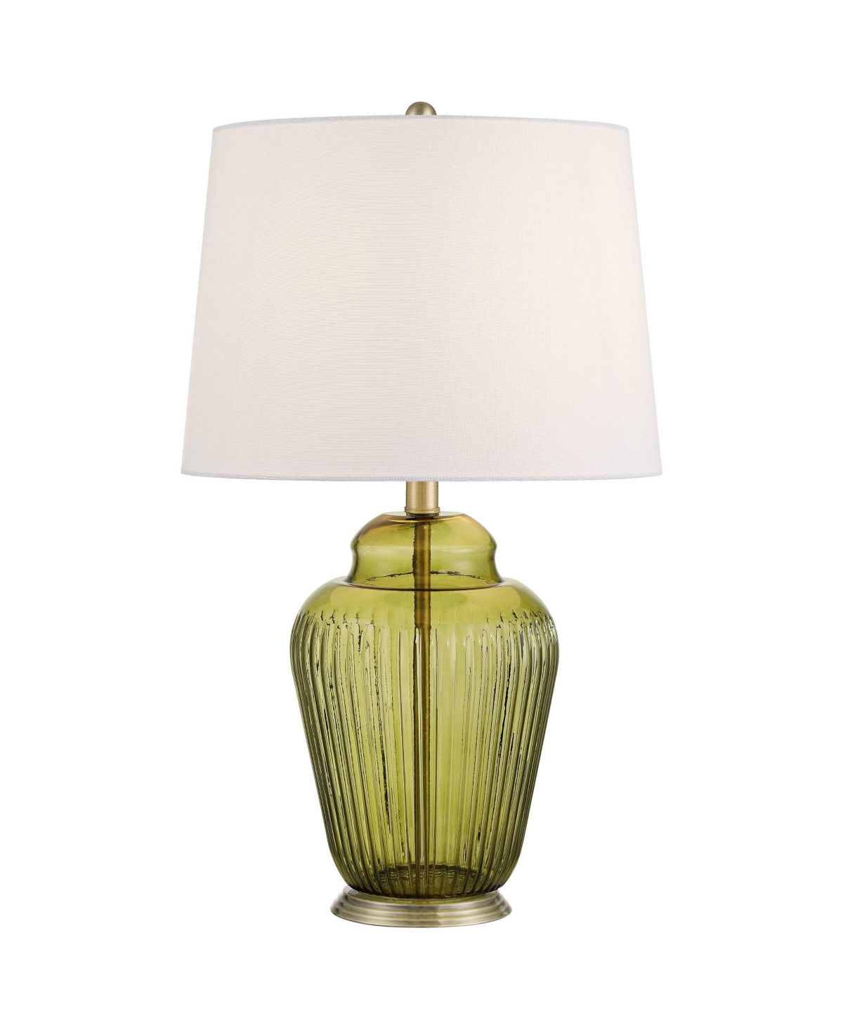 Click here for 360 Lighting Grimmia 24 High Moss Green Glass Tabl... prices