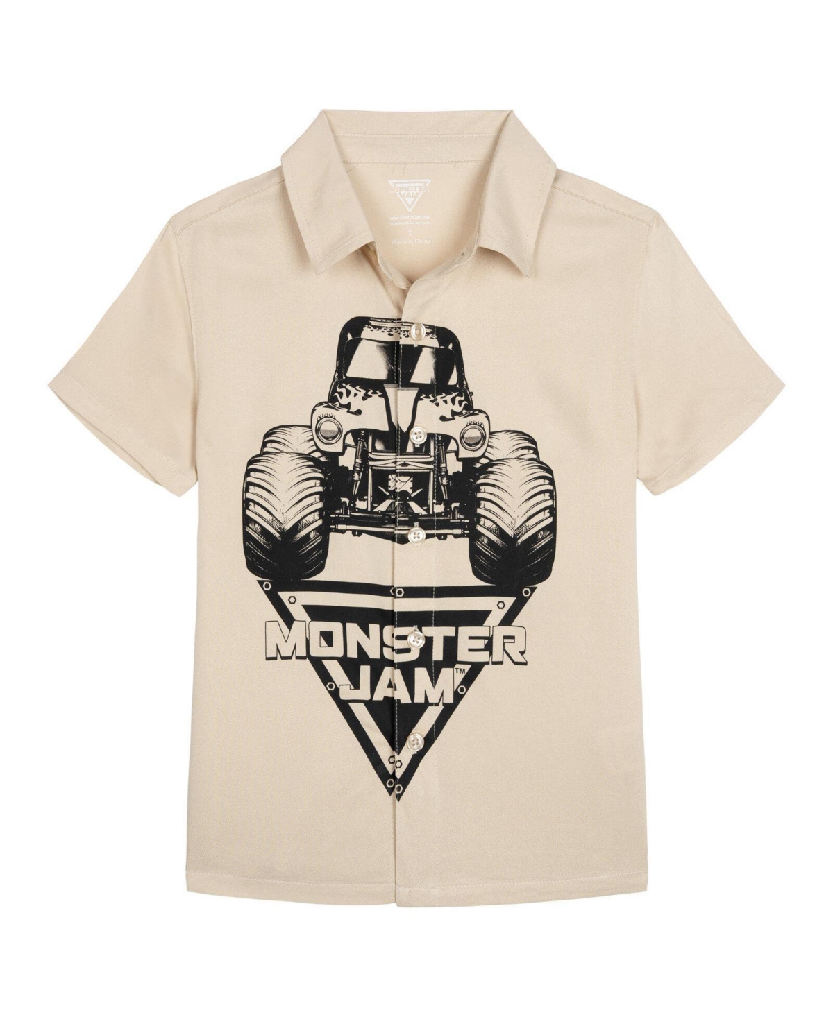 Click here for Monster Jam Boys Short Sleeve Button Down Shirt -... prices