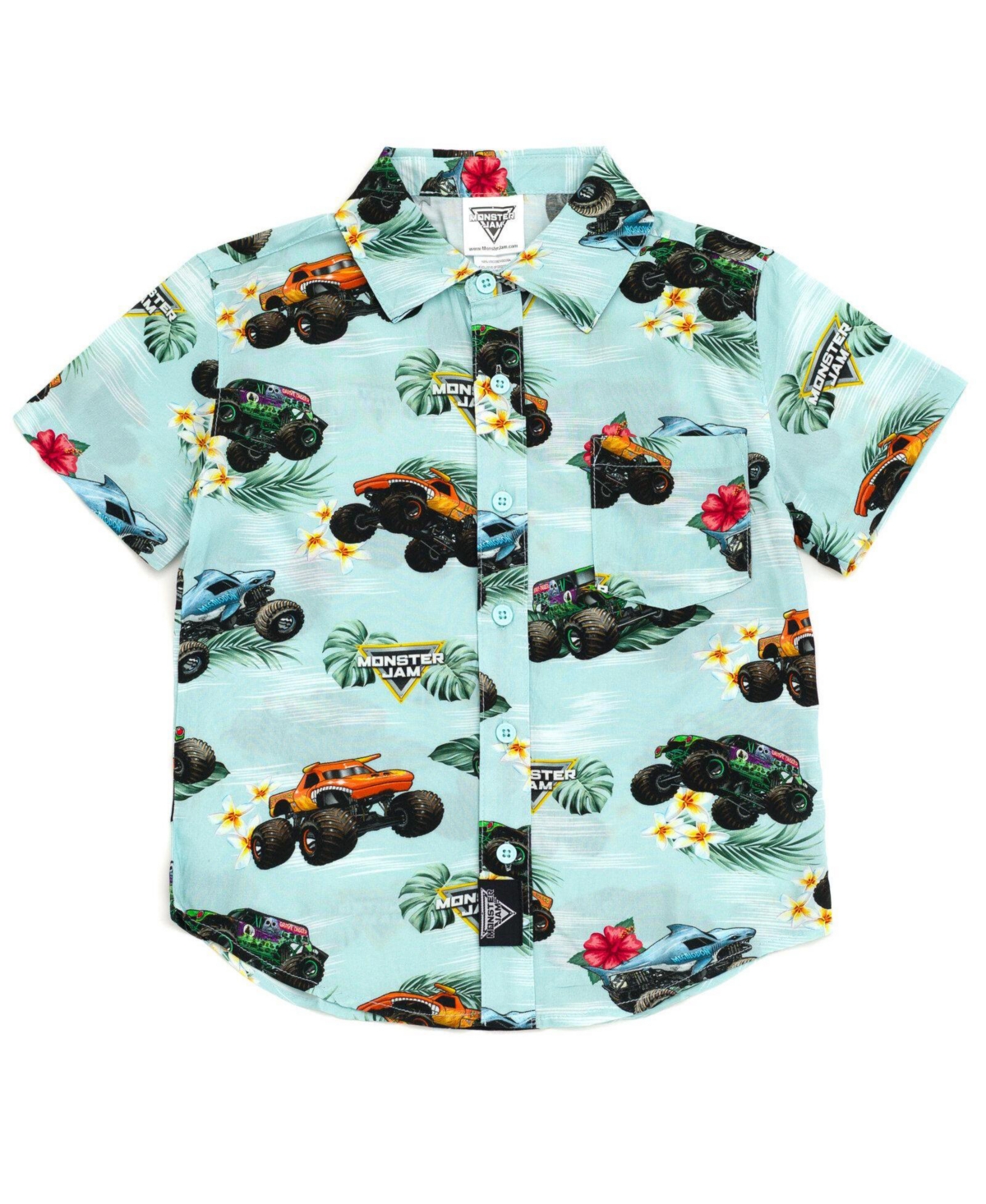 Click here for Monster Jam Boys Short Sleeve Button Down Shirt -... prices