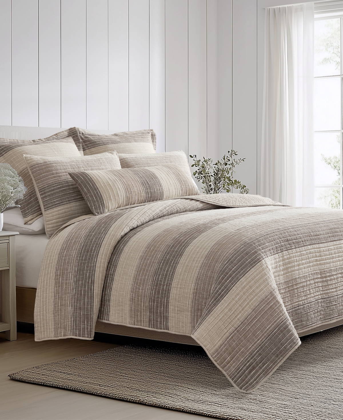 Click here for Levtex Home Sand Stripes Textured Quilt  Full/Quee... prices