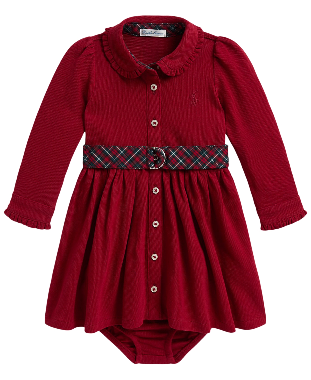 Click here for Polo Ralph Lauren Baby Girls Belted Dress with Mat... prices