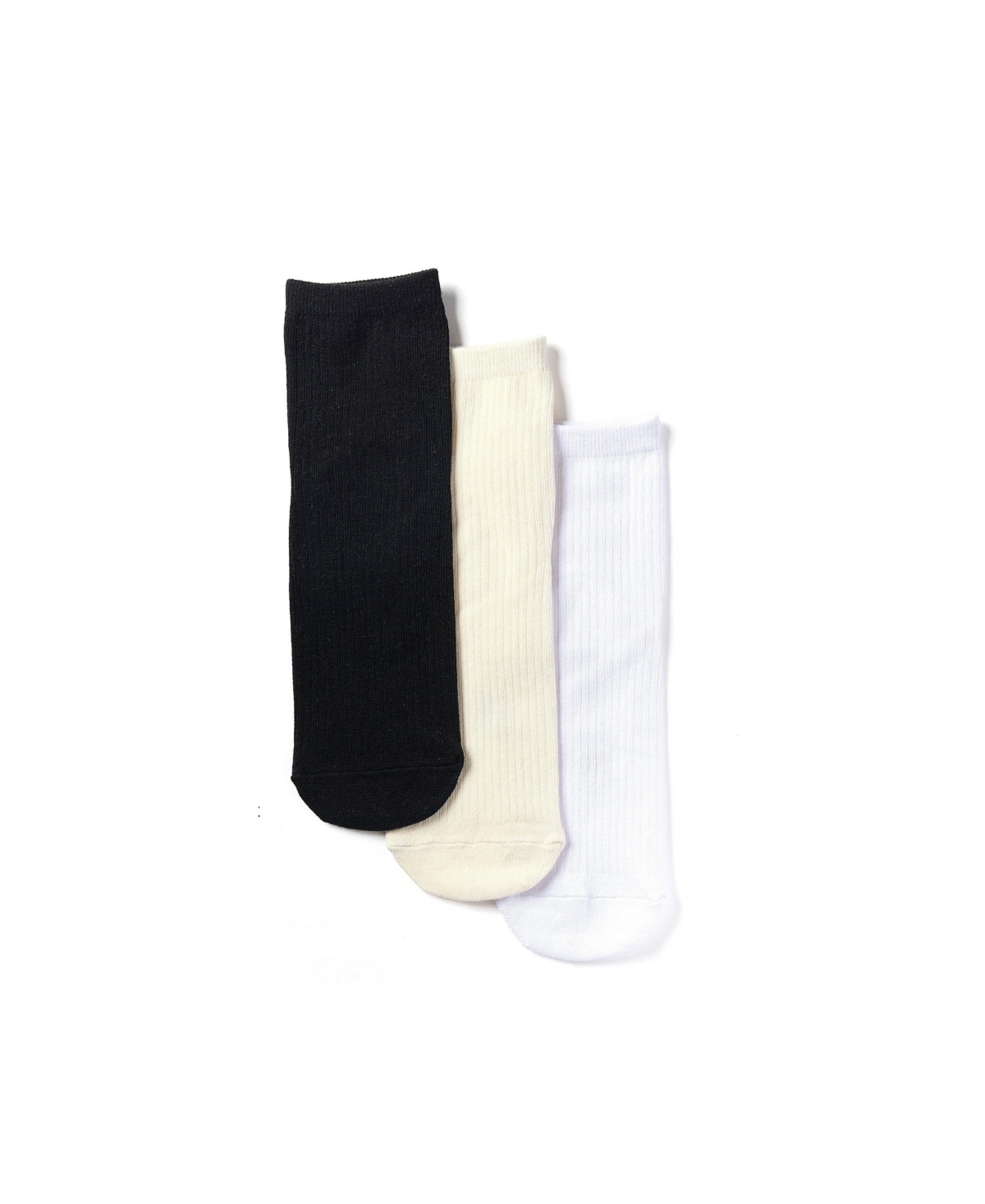 Click here for Stems Womens Ribbed Ankle Socks  3-Pack - Black cr... prices