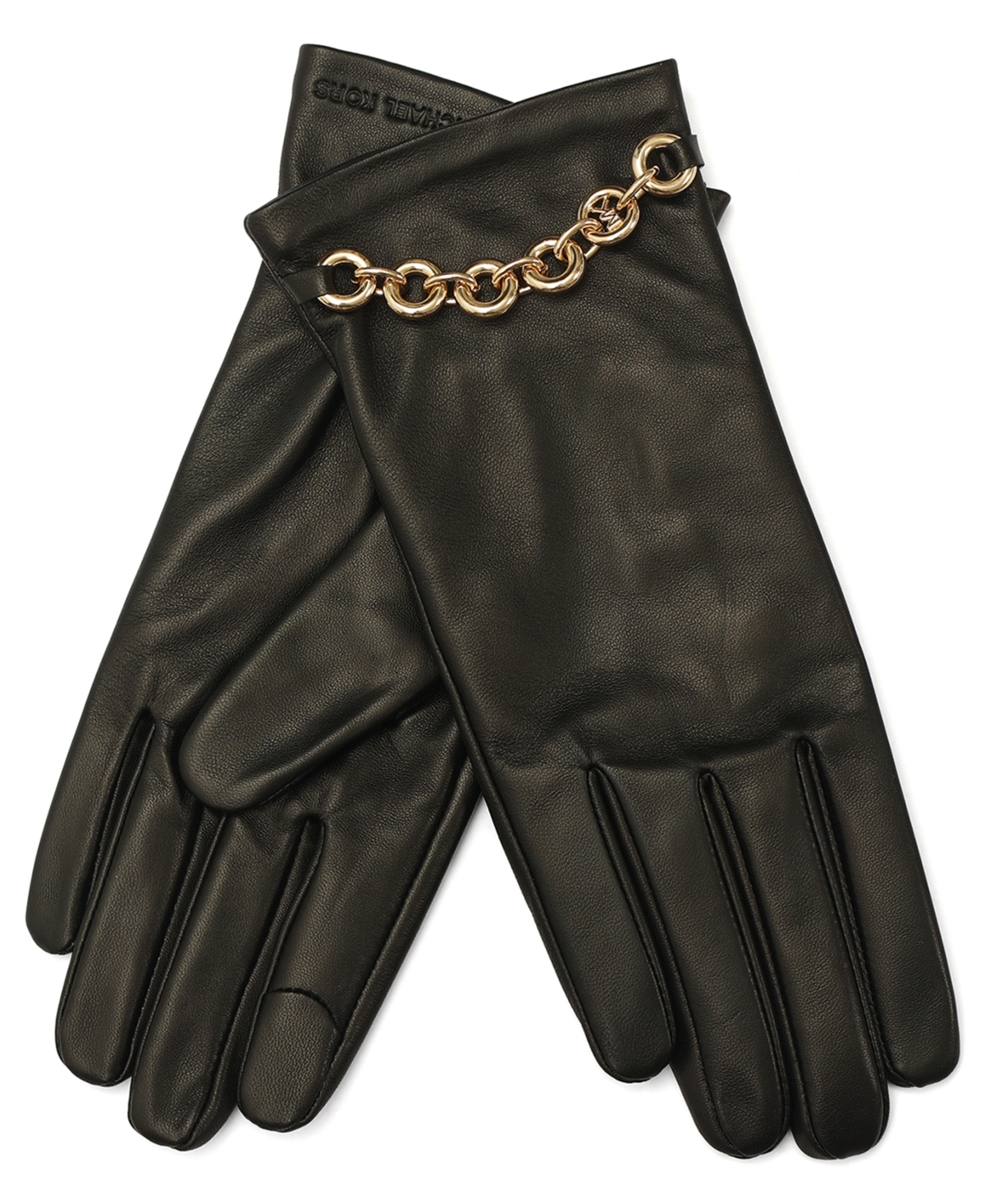 Click here for Michael Michael Kors Charm Chain Leather Gloves -... prices