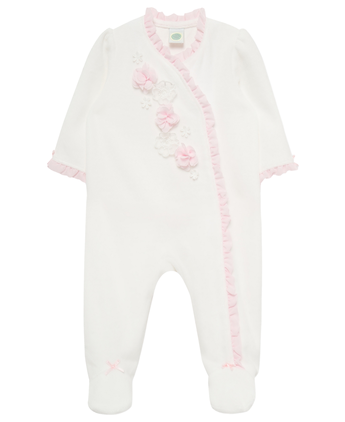 Click here for Little Me Baby Girls Flowers Footie Coverall - Ivo... prices