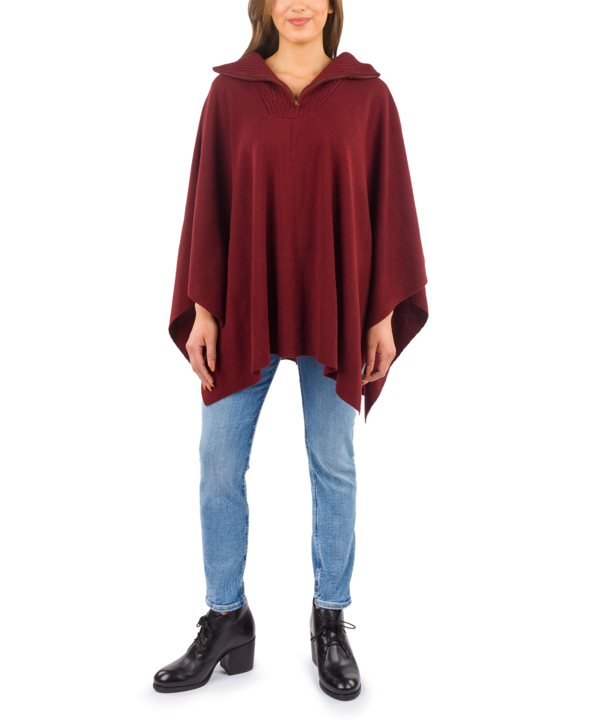 Click here for Patricia Nash Womens Quarter Zipper Cape - Oxblood prices