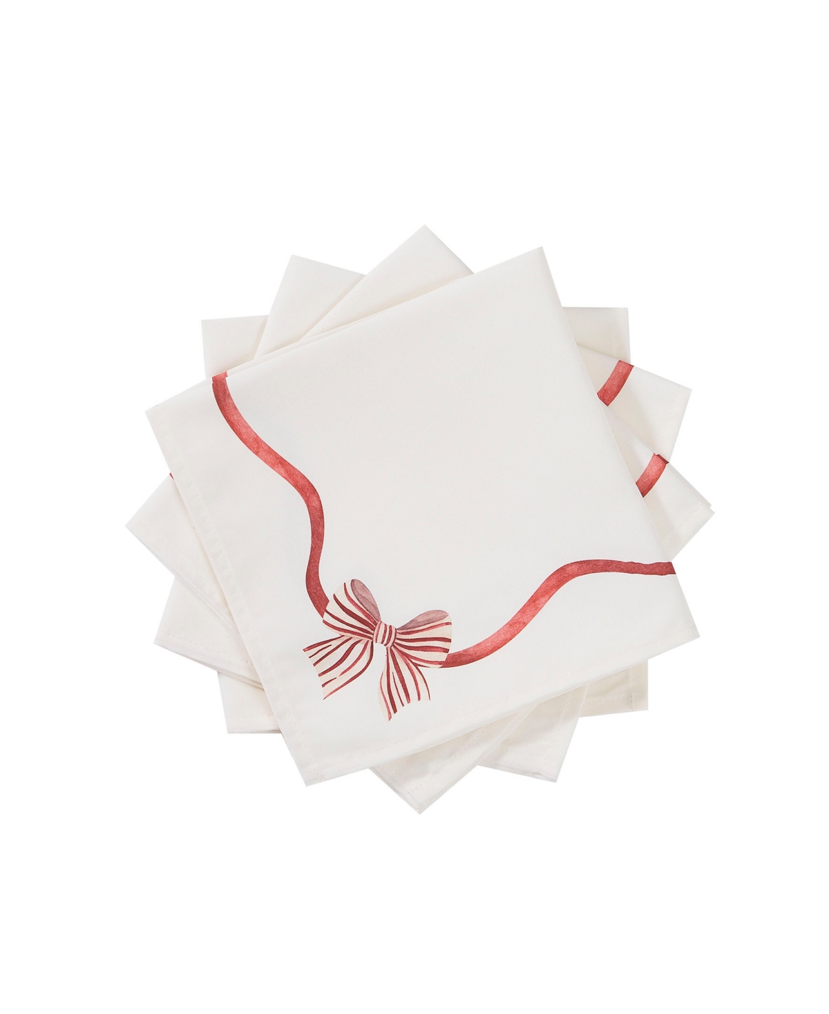 Click here for Avanti Heirloom Noel Bow And Ribbon Napkins  Set o... prices