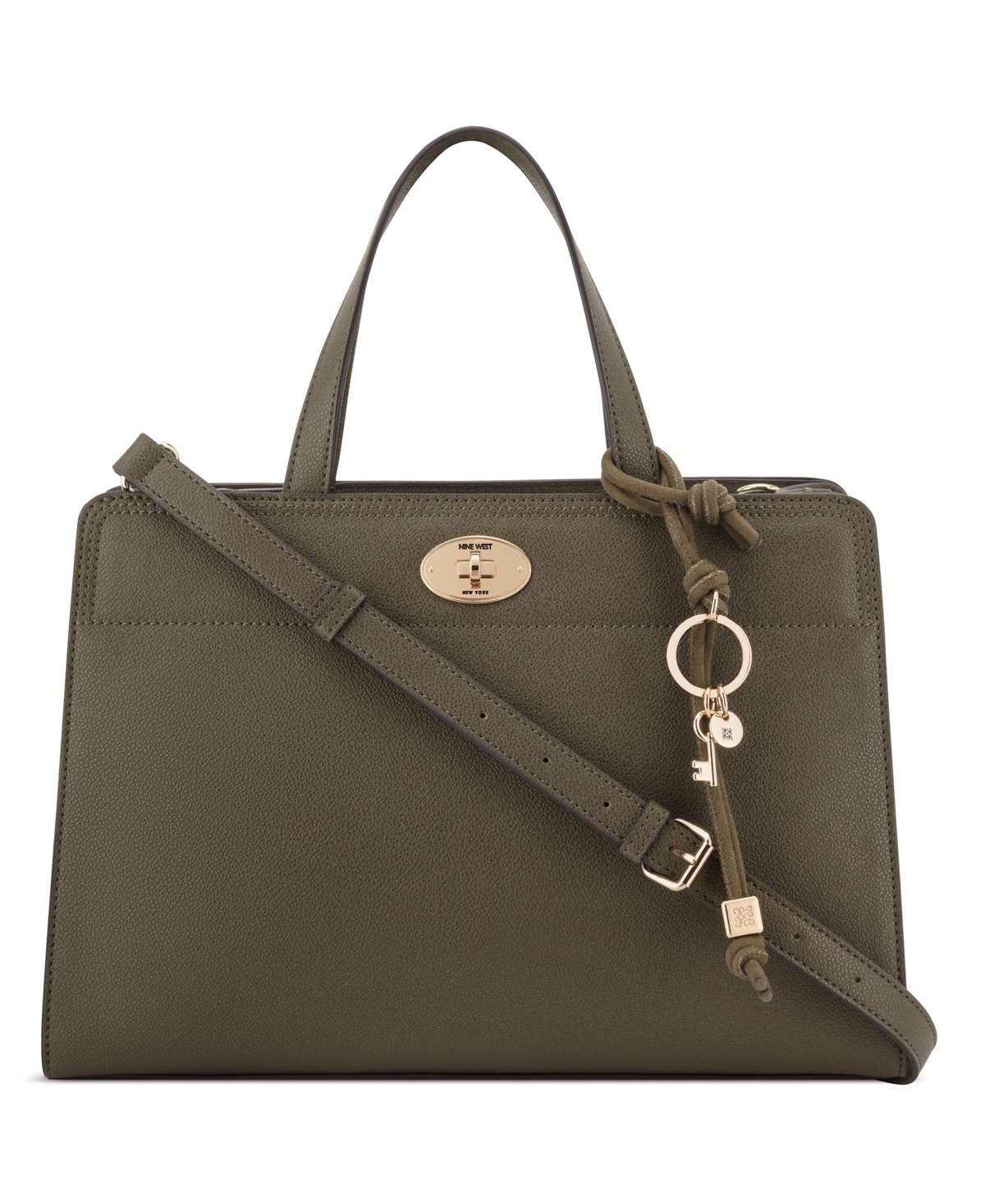 Click here for Nine West Khora Large Tote Handbag - Drak Olive prices