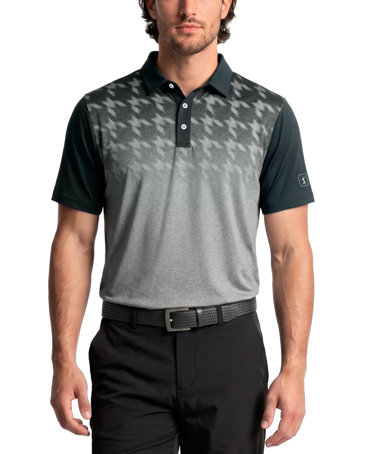 Click here for Pga Tour Mens Abstract Ombre Blocked Golf Polo Shi... prices