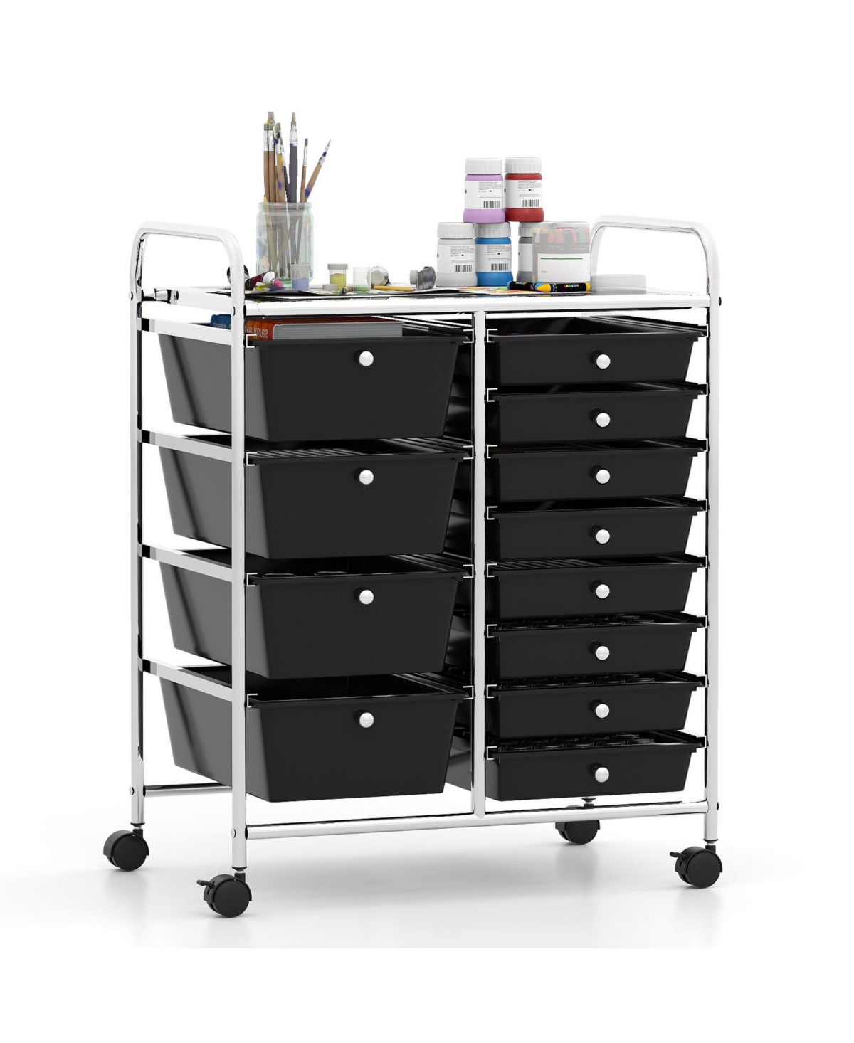 Click here for Mecale 12-Drawer Utility Rolling Cart with Punched... prices