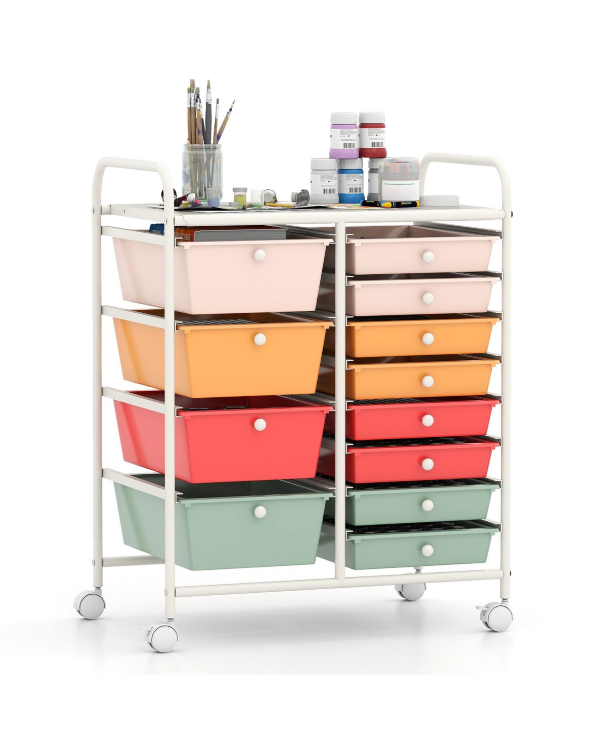 Click here for Mecale 12-Drawer Utility Rolling Cart with Punched... prices