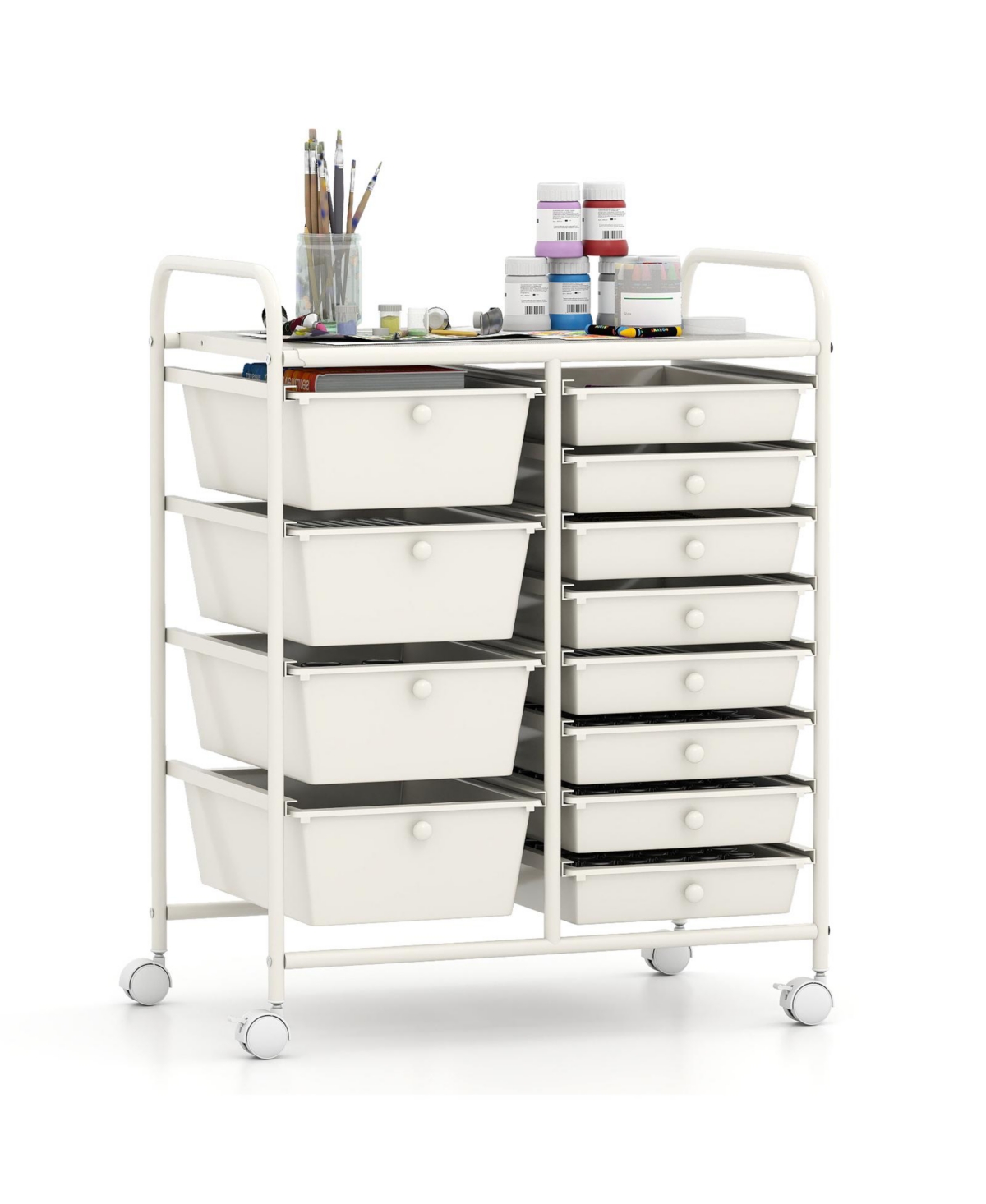 Click here for Mecale 12-Drawer Utility Rolling Cart with Punched... prices