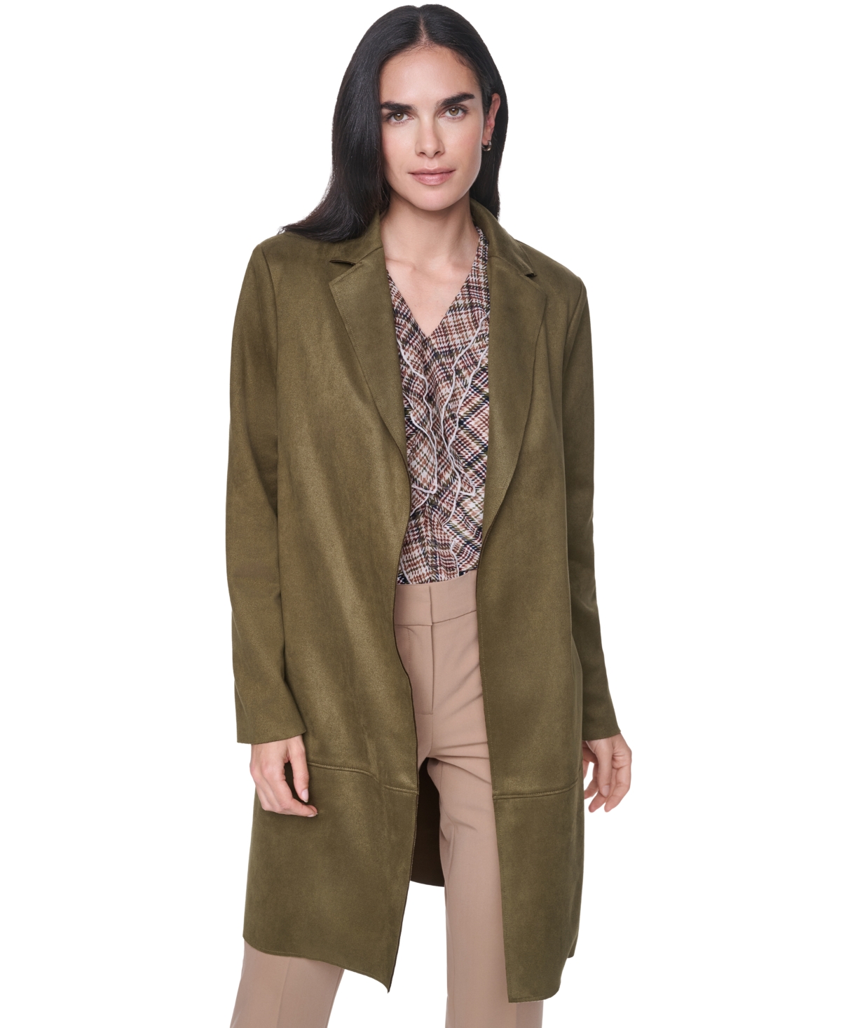 Click here for Tommy Hilfiger Womens Scuba Suede Topper Open-Fron... prices