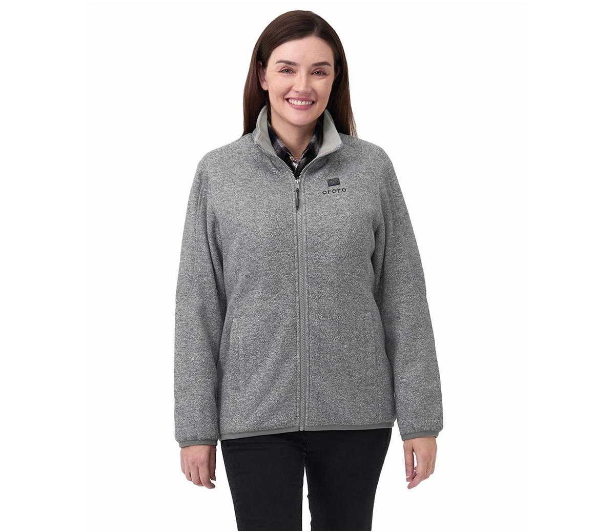 Click here for ororo Womens 4-Zone Heated Fleece Jacket - Fleckin... prices