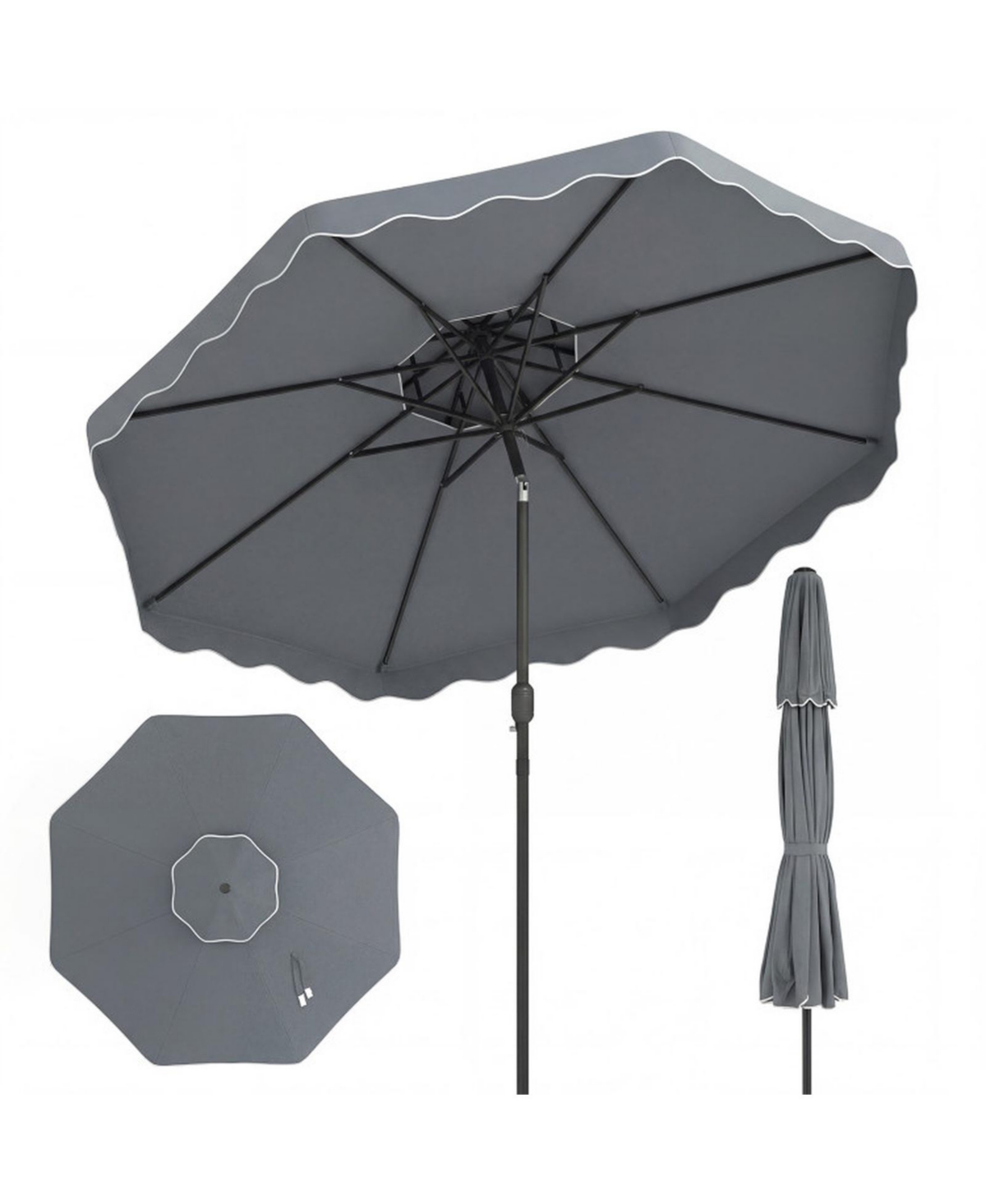 Click here for Gouun 10 Ft Push-Button Tilt Patio Umbrella with C... prices