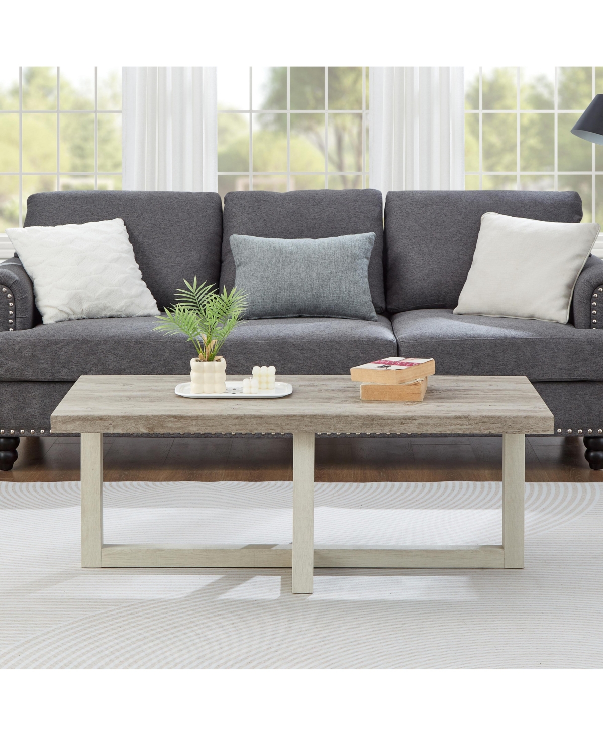 Click here for Flynama Contemporary Coffee Table Weathered Cross... prices